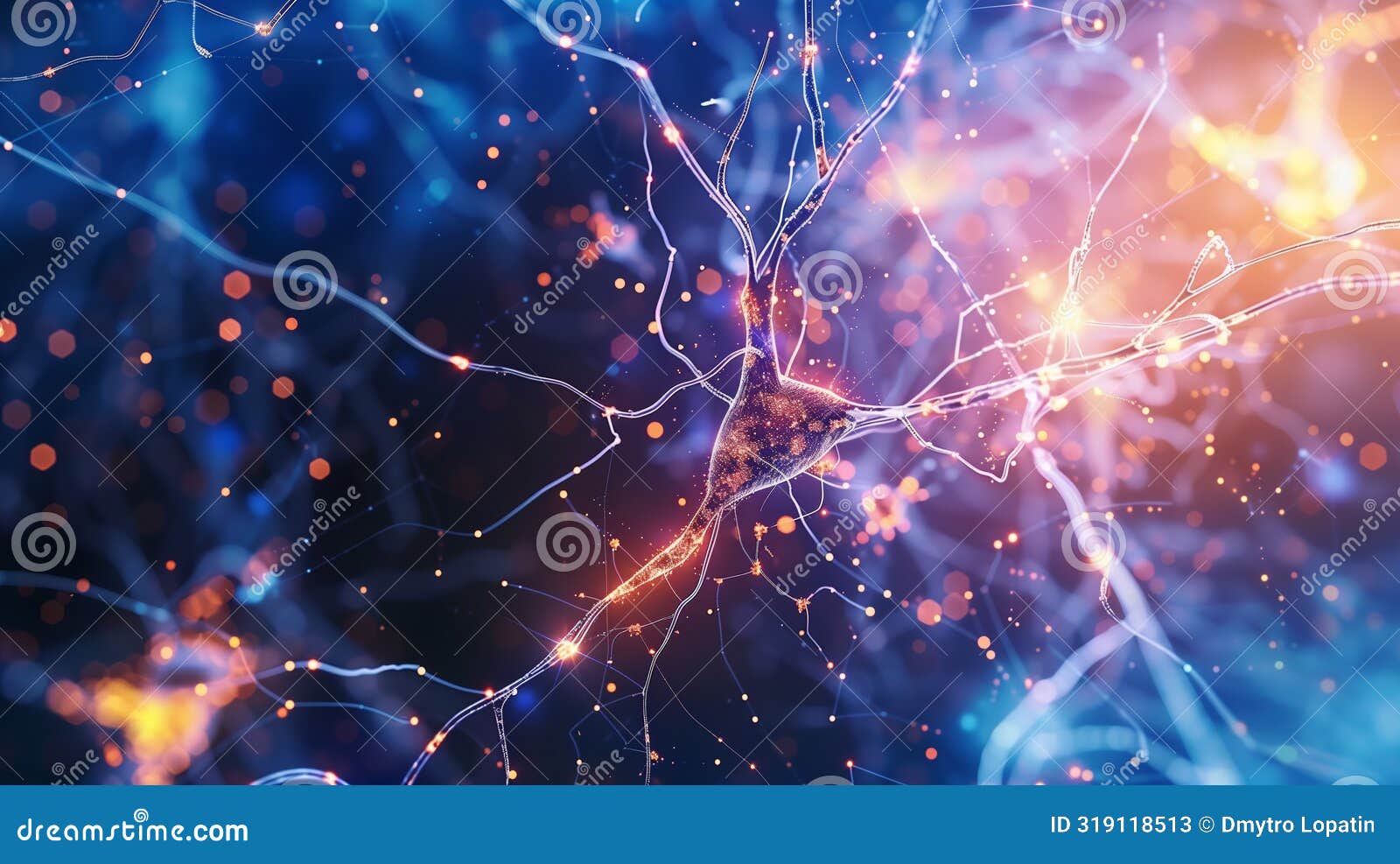 Human Neural Network Closeup, Nervous System And Synapse, Neurology And ... Human Neural Network Closeup, Nervous System And Synapse, Neurology And ...