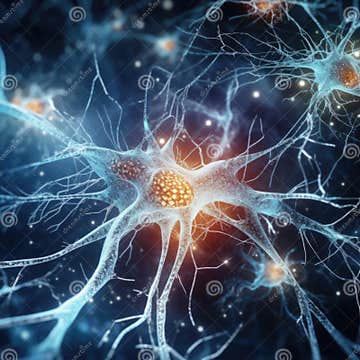 Human Neuron Low Poly Anatomy Concept. Artificial Neural Network ...