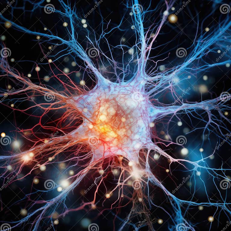 Human Neuron Low Poly Anatomy Concept. Artificial Neural Network ...