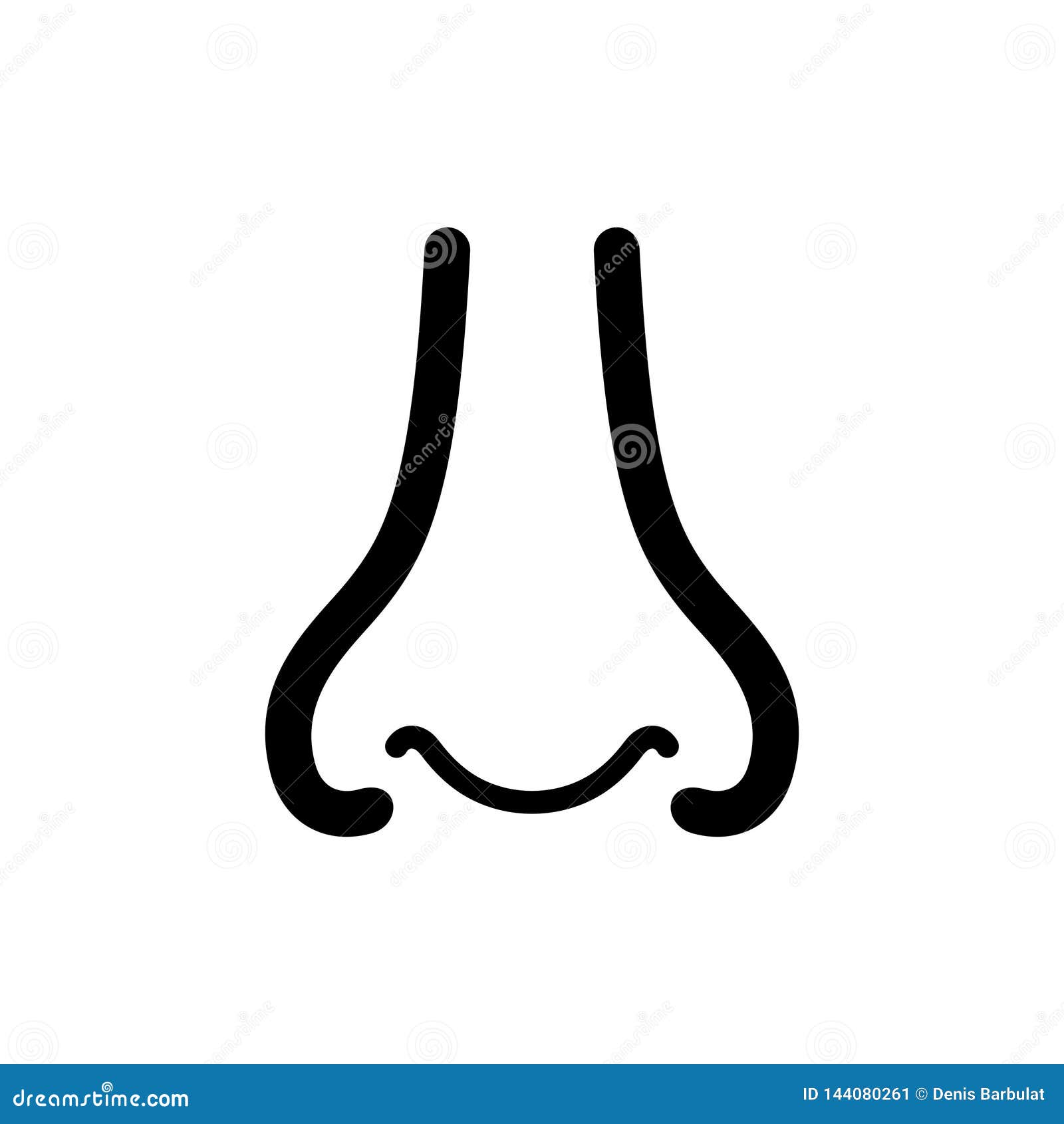 Human nose icon stock vector. Illustration of icon, isolated - 144080261