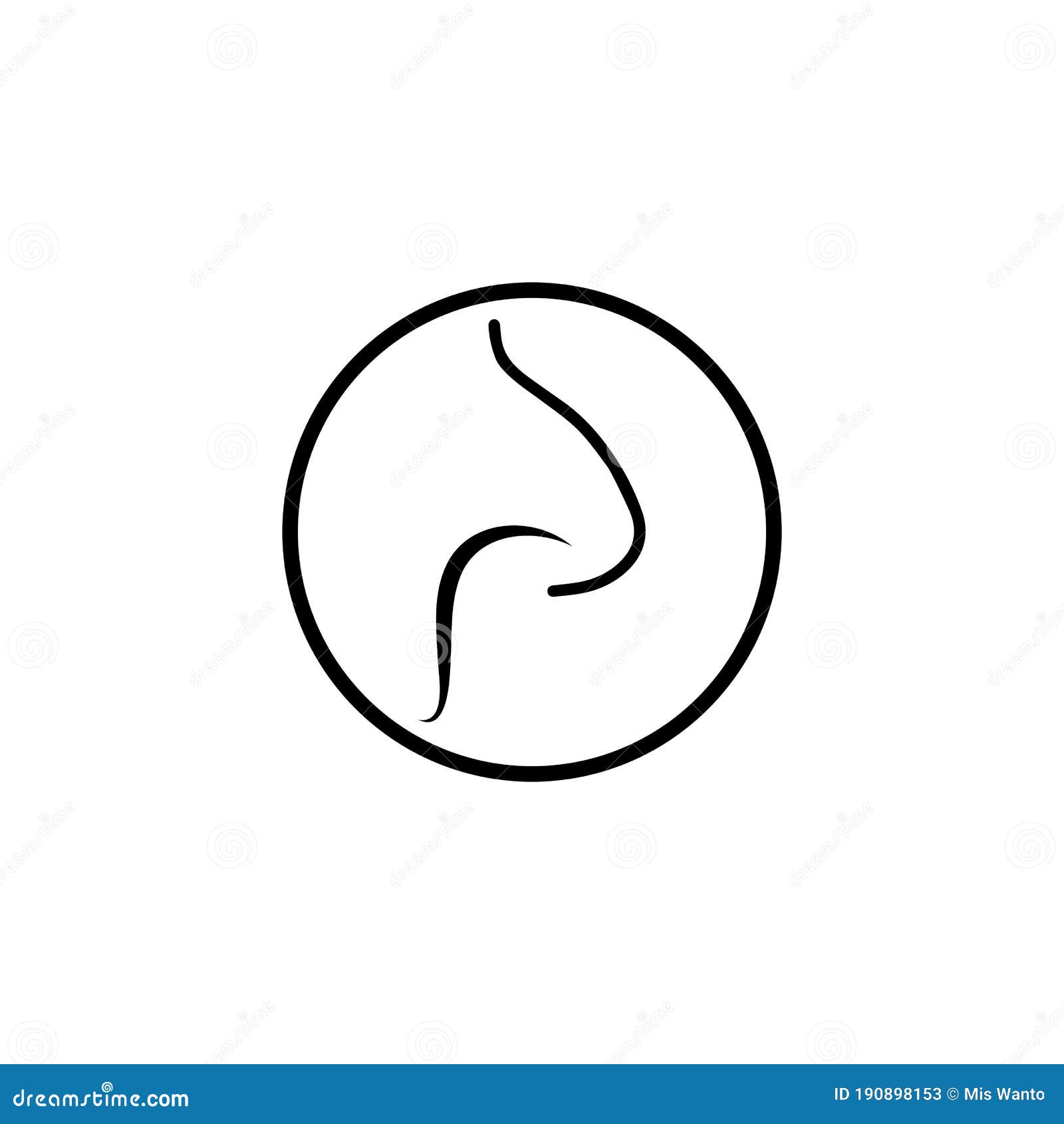 Human Nose icon stock vector. Illustration of face, health - 190898153