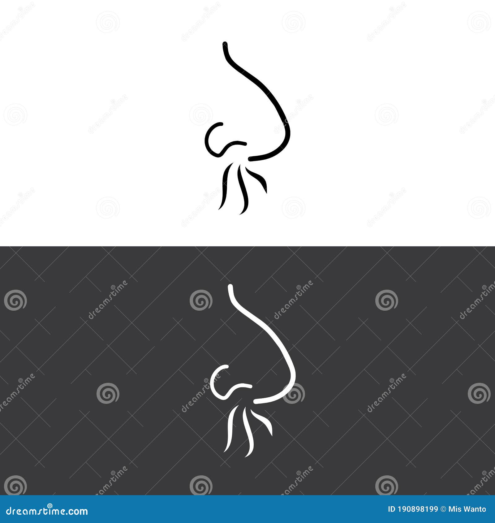 Human Nose icon stock vector. Illustration of symbol - 190898199
