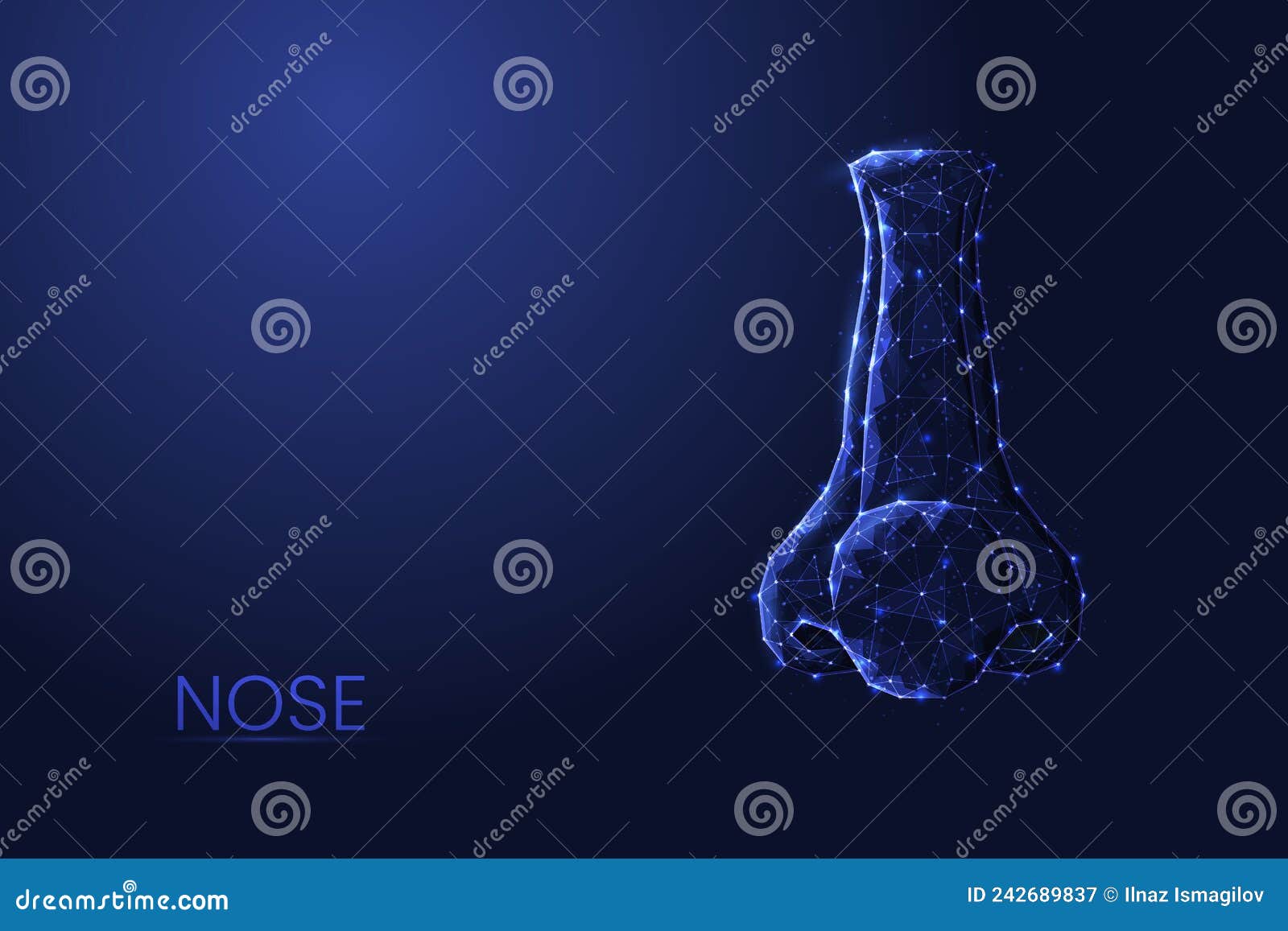 Human Nose Low Poly Concept Vector Illustration. Stock Vector ...