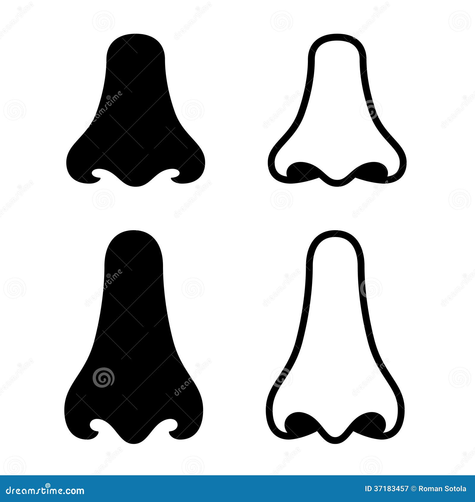 Human nose symbols stock vector. Illustration of icon - 37183457