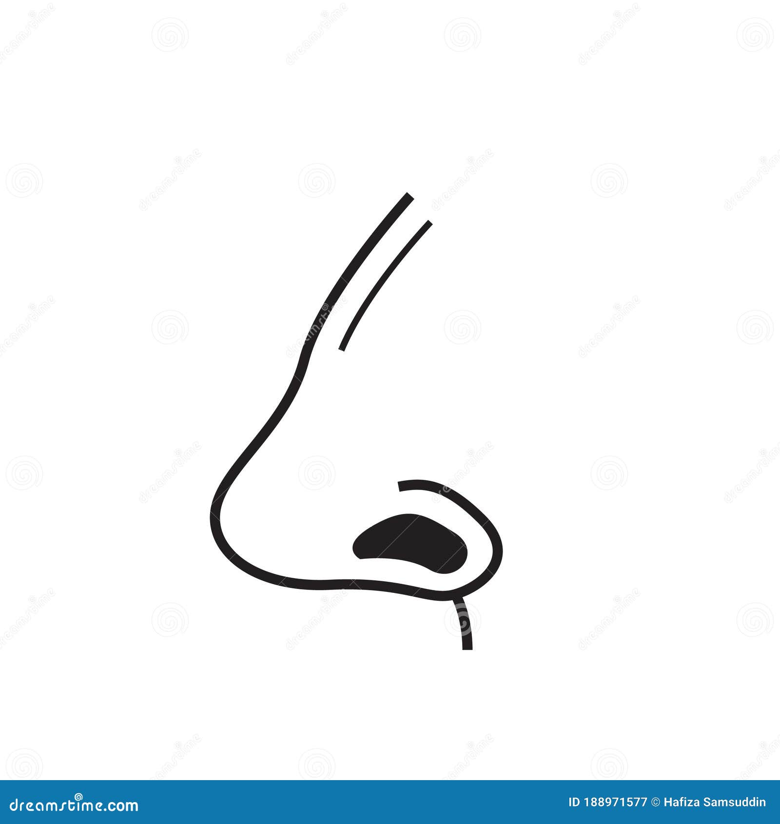 Human Nose. Vector Illustration Decorative Design Stock Vector ...