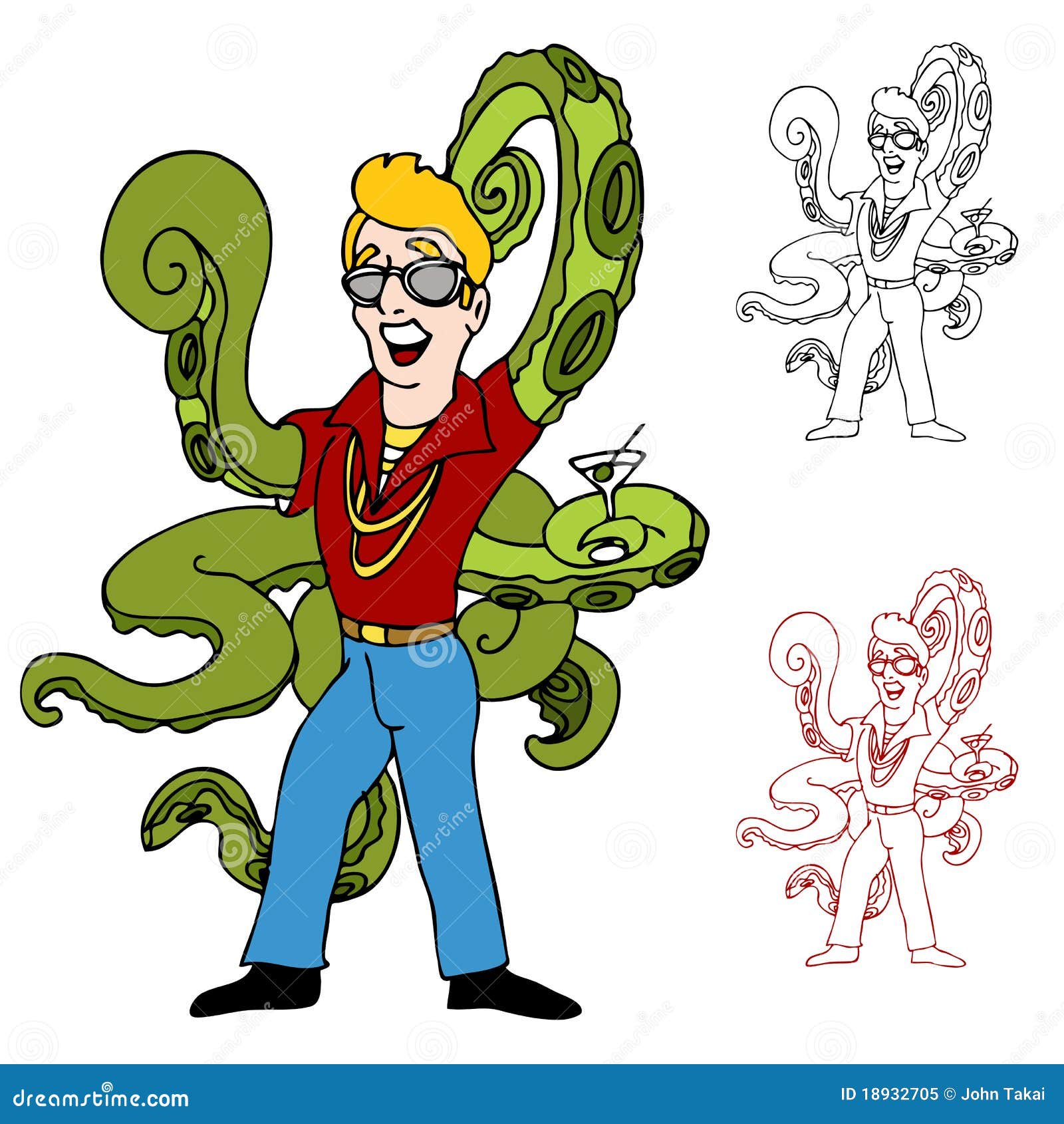 Human Octopus stock vector. Illustration of octopus, gold - 18932705