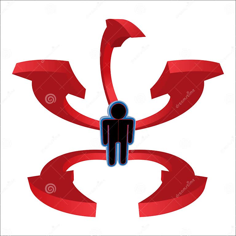 Human with options stock vector. Illustration of corporate - 39787497