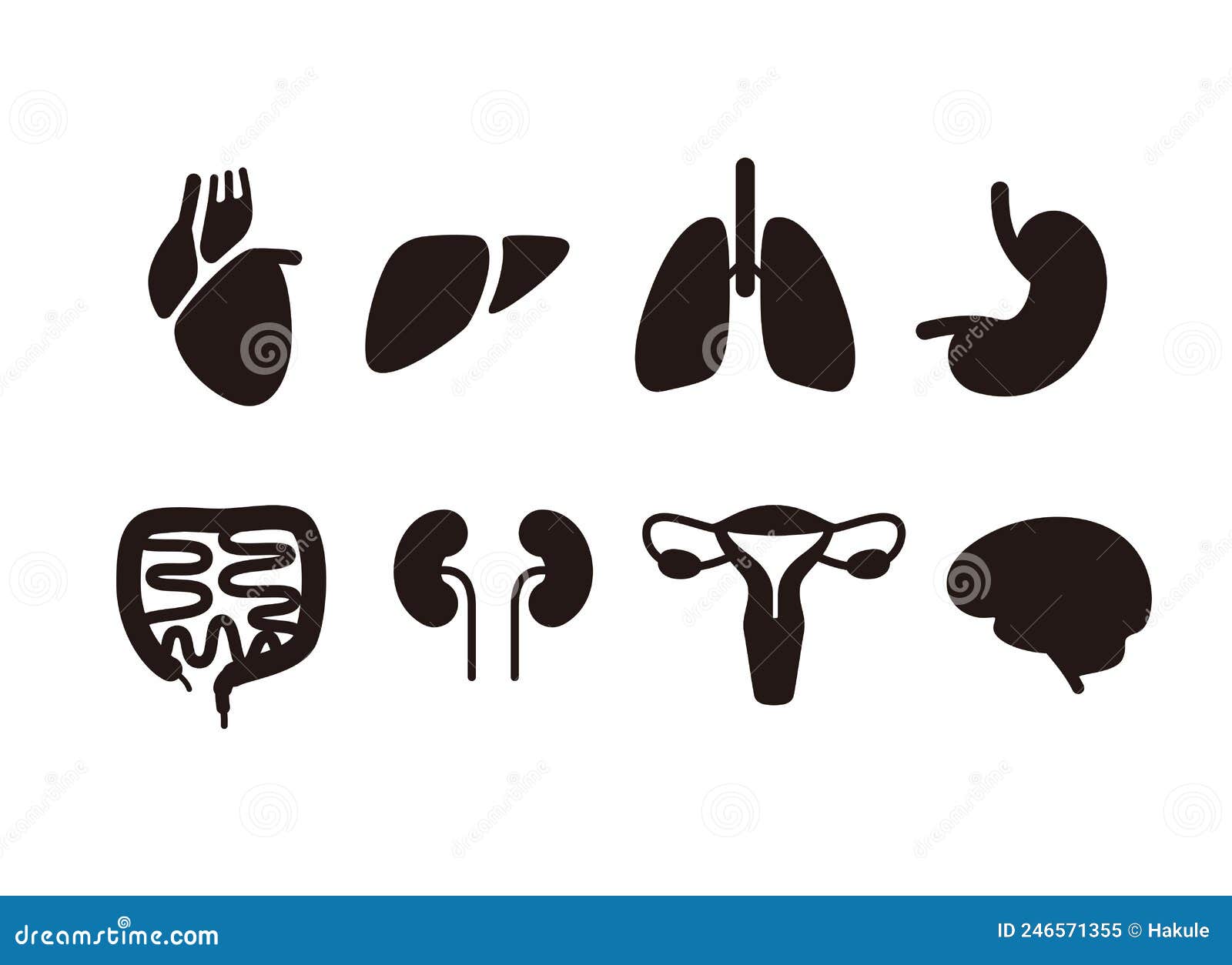 Human Organ Icon Set, Vector Stock Vector - Illustration of disease ...