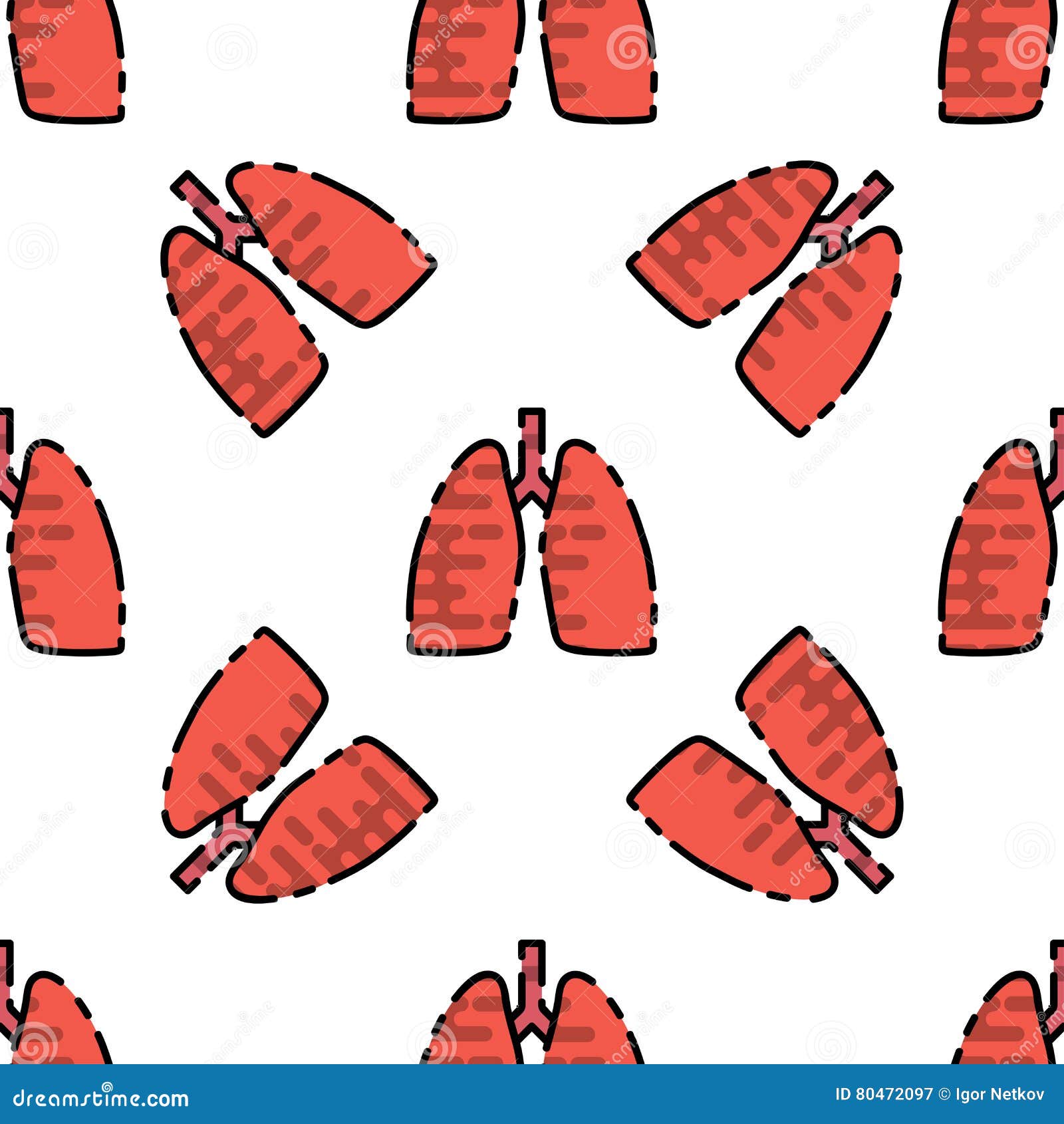 Human organs flat pattern stock vector. Illustration of intestine ...