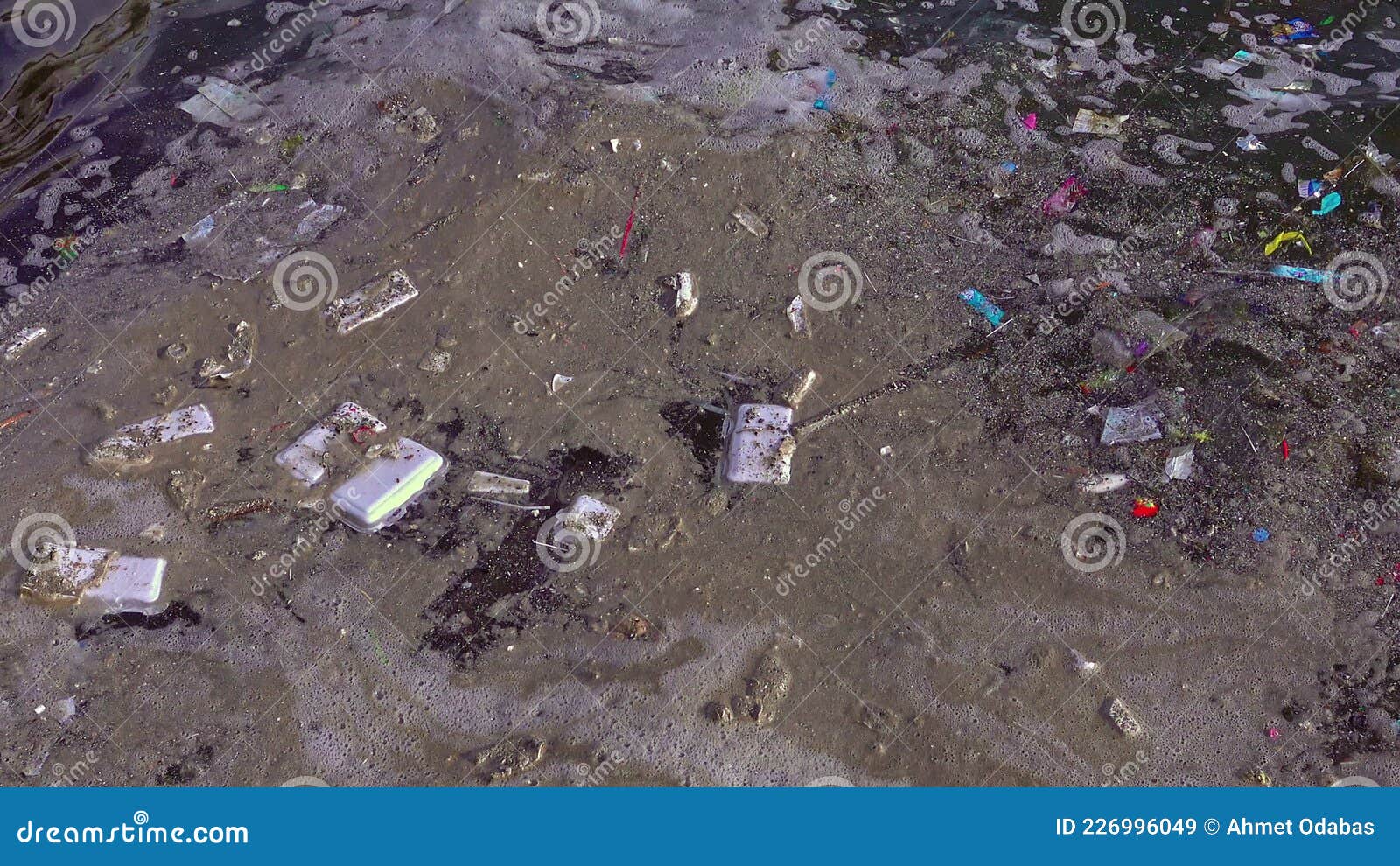 Human Originated Garbage in the Stream Stock Video - Video of beach ...