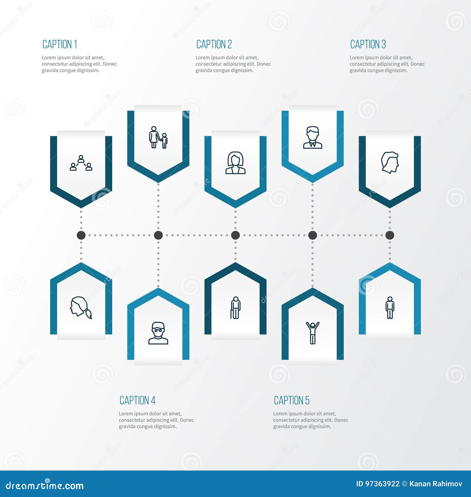 Human Outline Icons Set. Collection of Graybeard, Rejoicing, Worker and ...