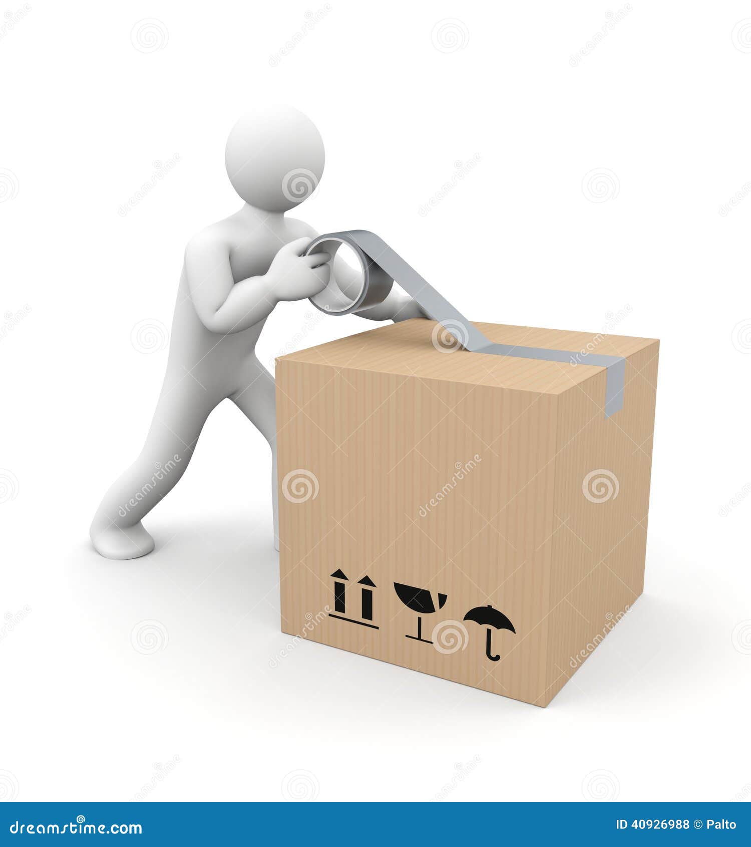Human Packing Box Stock Illustration - Image: 40926988