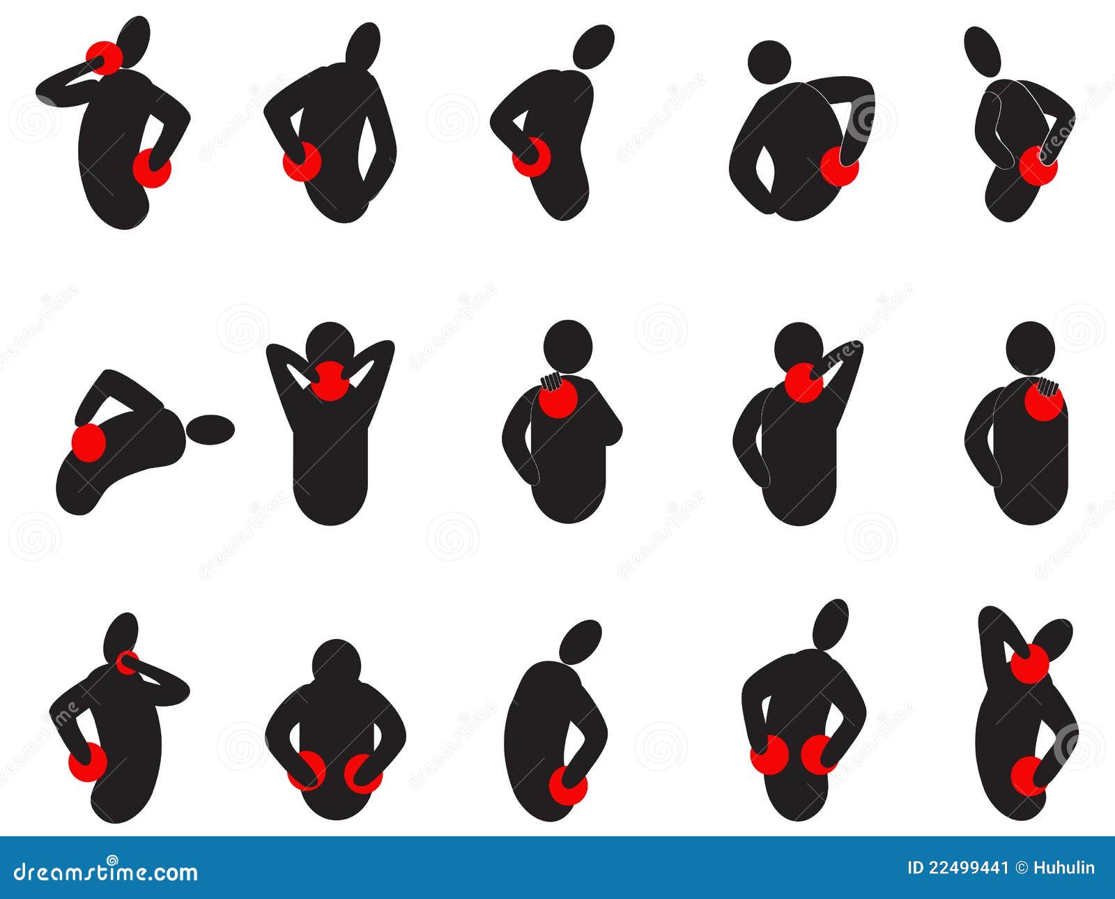 Human with pain dots stock illustration. Illustration of black - 22499441