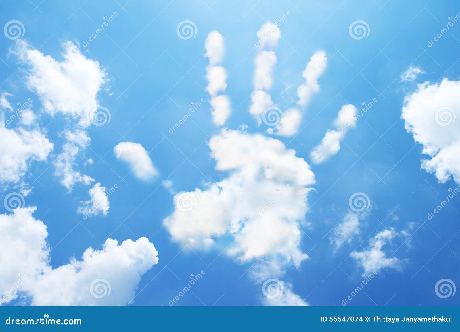 Human Palm Hand Cloud Shape Stock Photo - Image of index, concept: 55547074