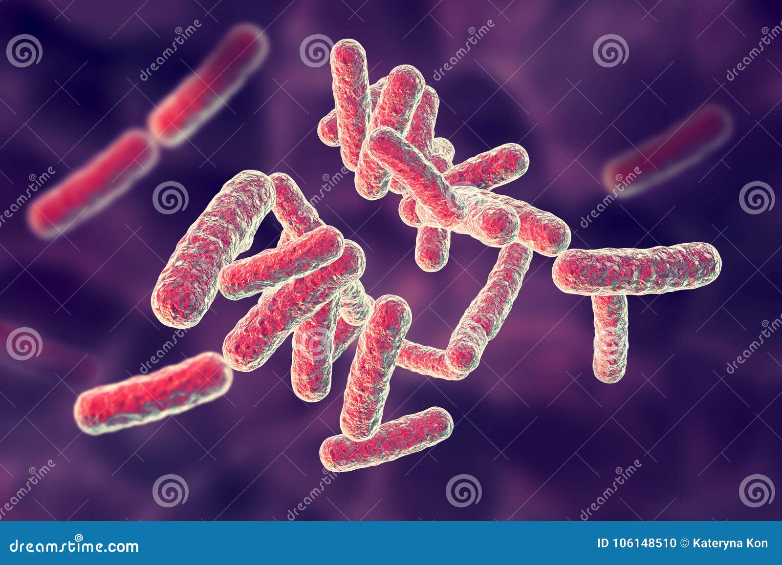 Human Pathogenic Virus And Bacterias Under Microscope. Viral Dis ...