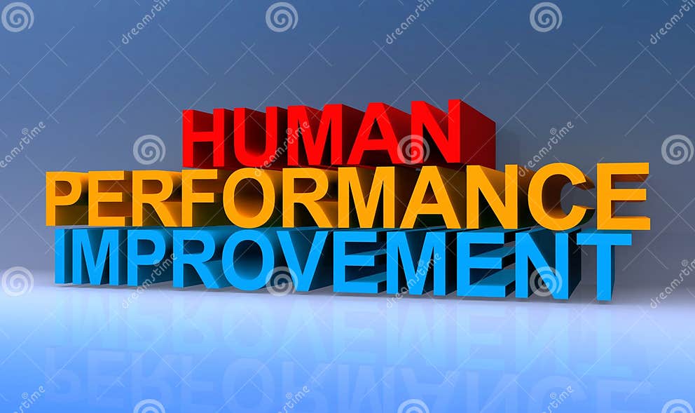 Human Performance Improvement on Blue Stock Illustration - Illustration ...