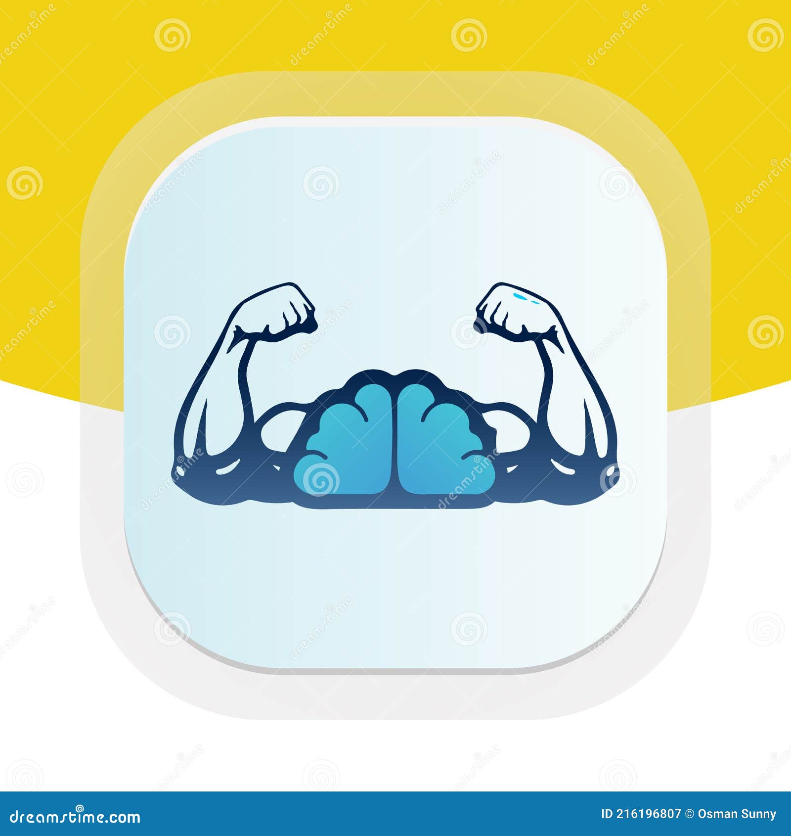 Human Performance Optimization Design with Dumbbell Icon. Physical ...