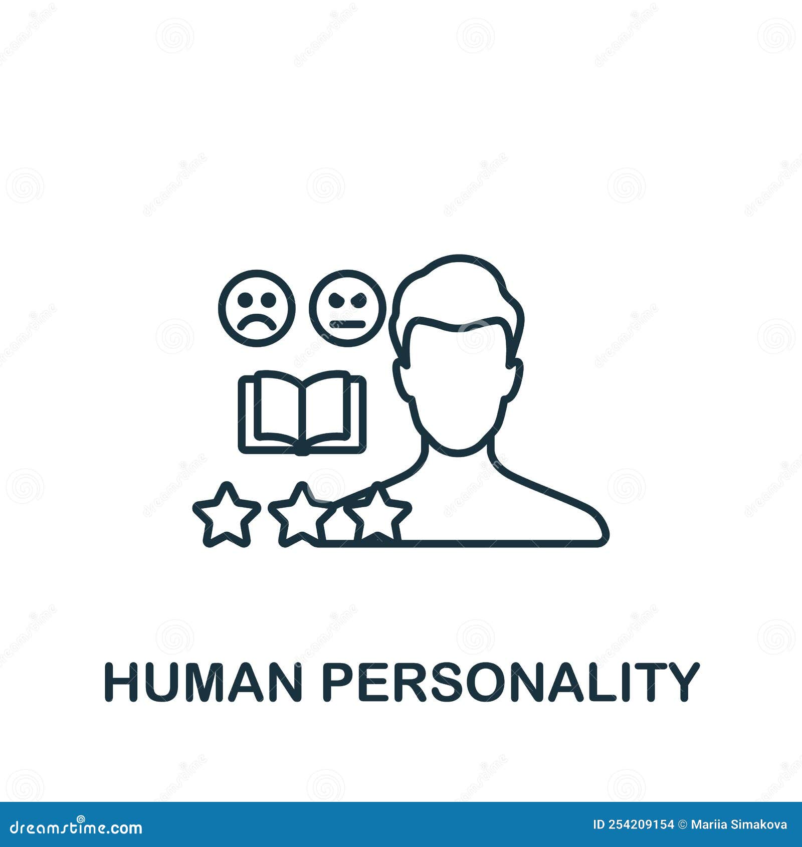Human Personality Icon. Line Simple Personality Icon for Templates, Web ...