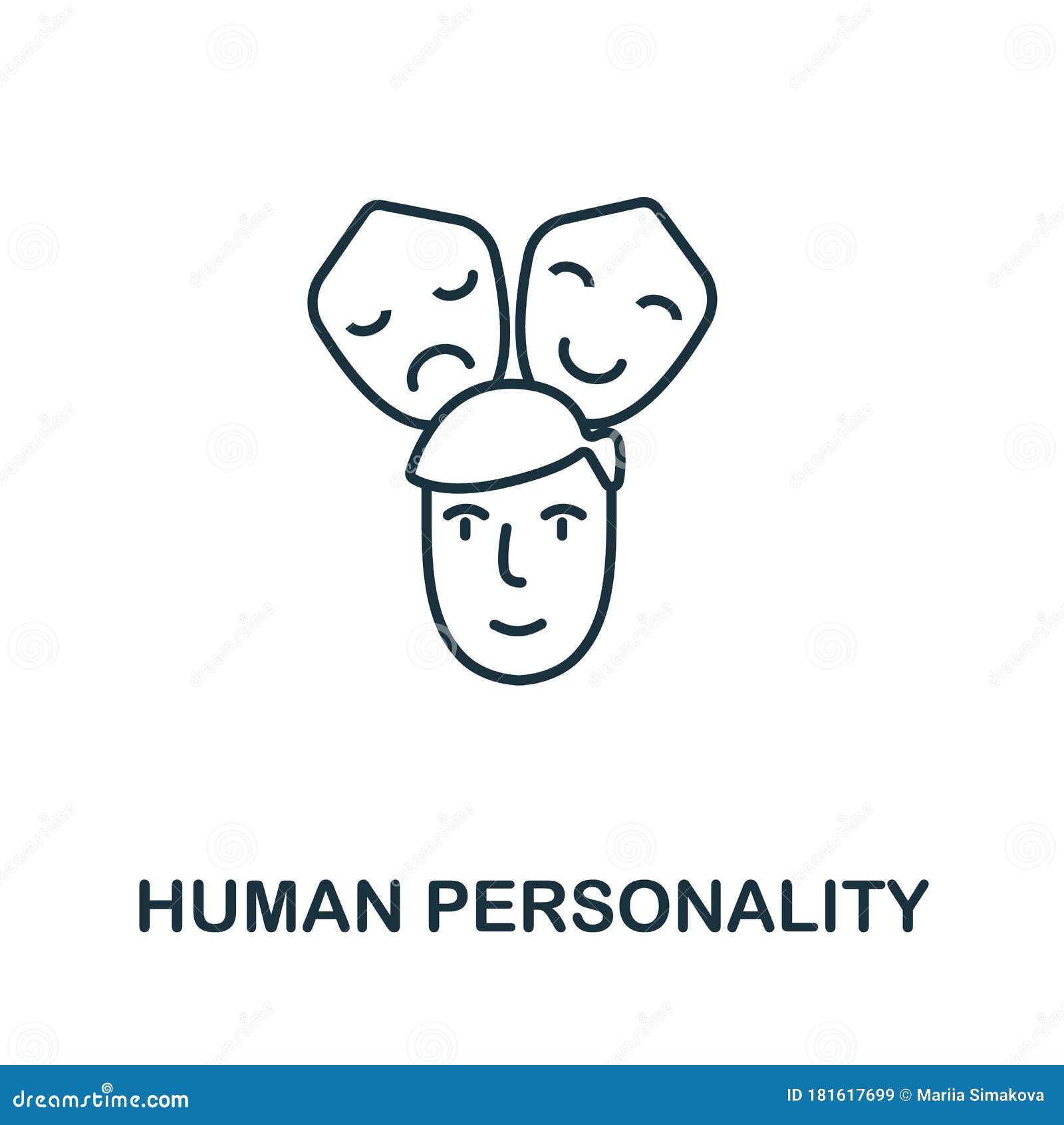 Human Personality Icon. Simple Line Element Human Personality Symbol ...