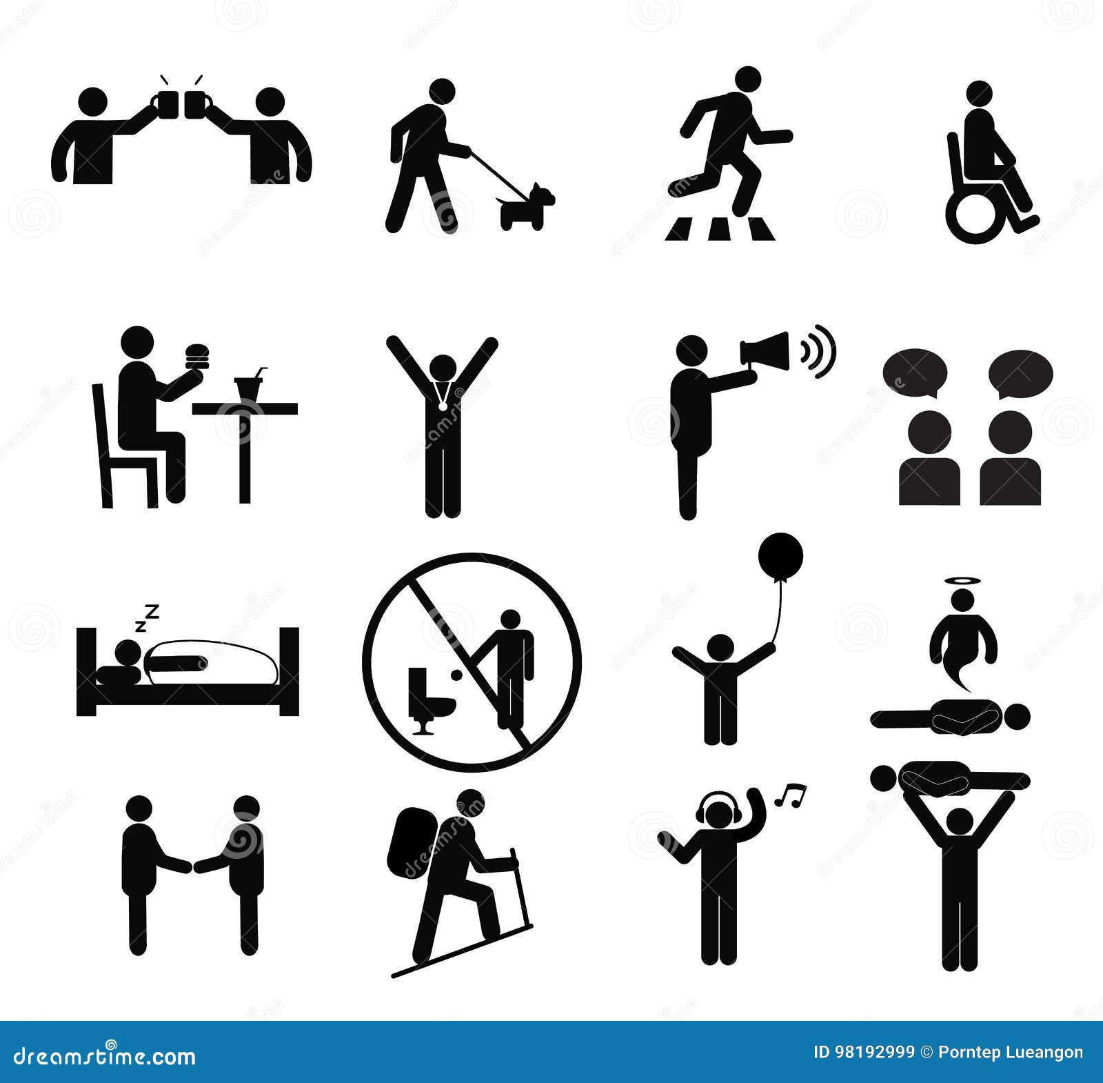 Human Pictogram Set Vector.silhouette Human Activity Stock Vector ... Human Pictogram Set Vector.silhouette Human Activity Stock Vector ...