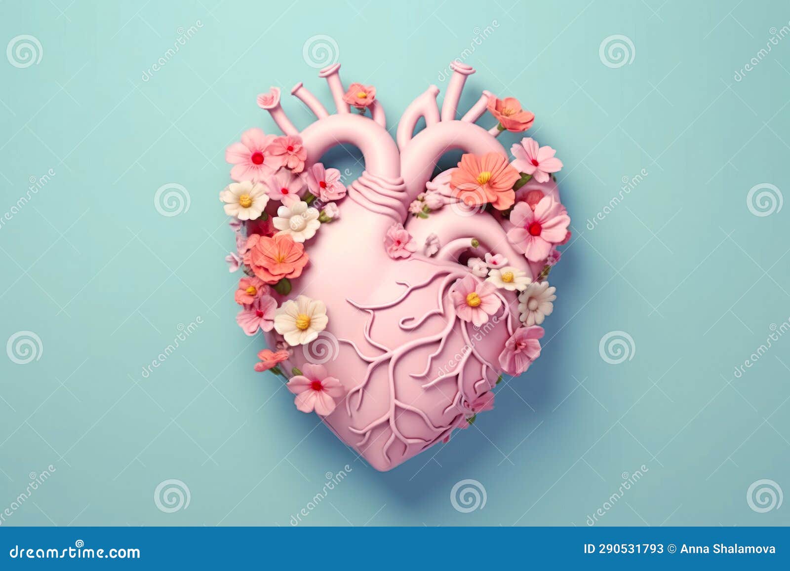 Human In Pink Cherry Blossom Forest Spring Season Watercolor Painting ...