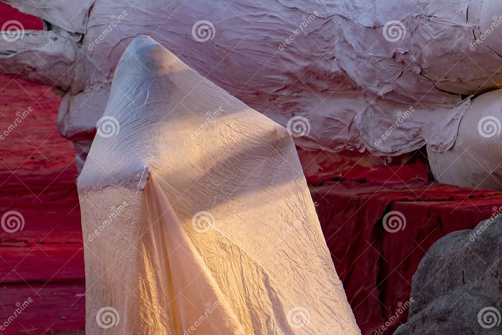Human Playing Ghost with Beed Sheet Stock Image - Image of sheet, cute ...