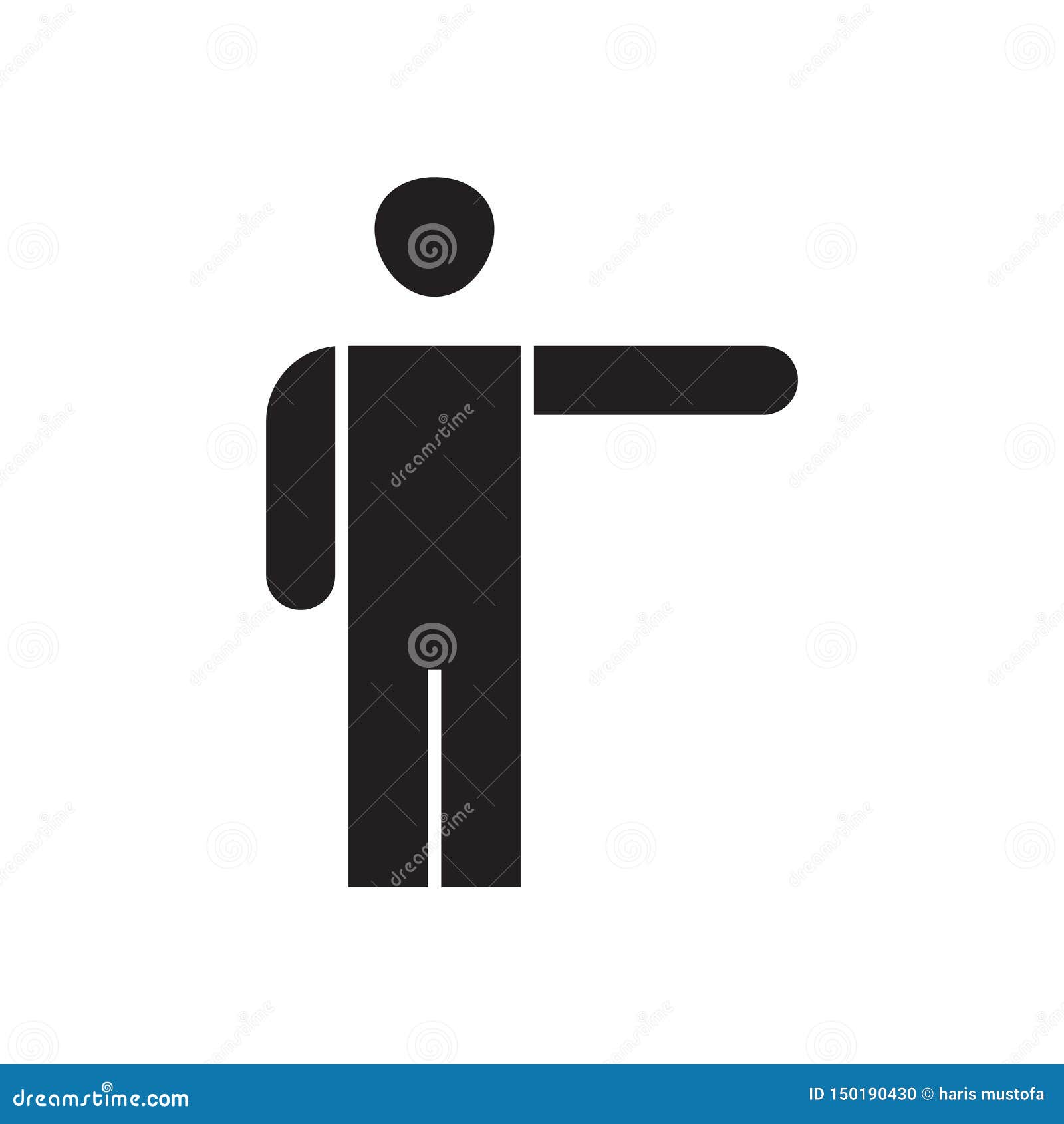 Human Pose Icon Graphic Design Template Vector Stock Vector ...