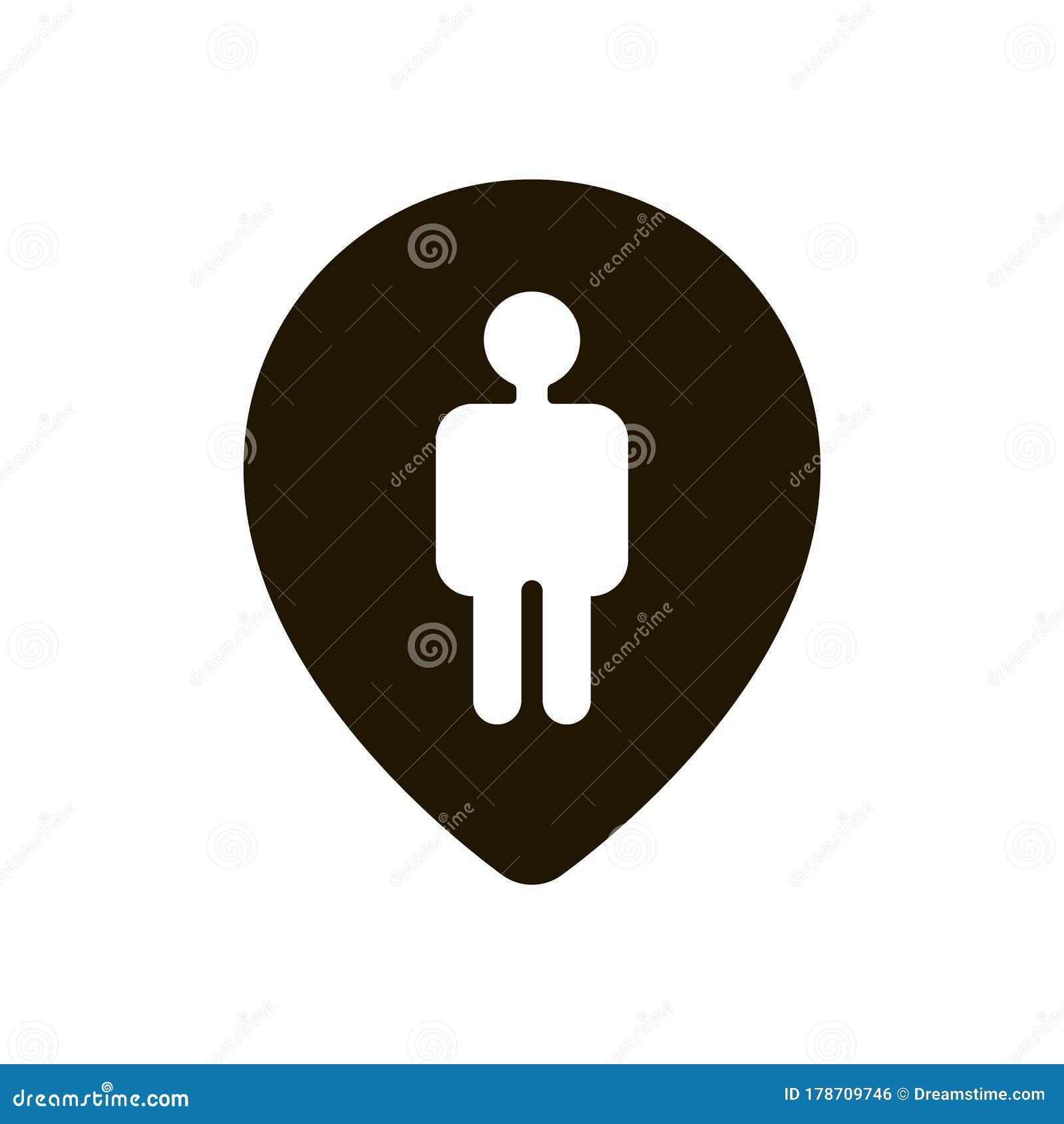 Human Position Icon on White Background. Trendy Flat Style for Graphic ...