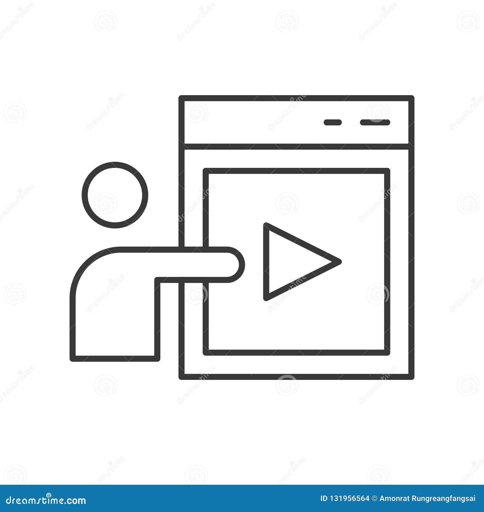 Human Present Video Clip Pictogram Vector Illustration Stock Vector ...