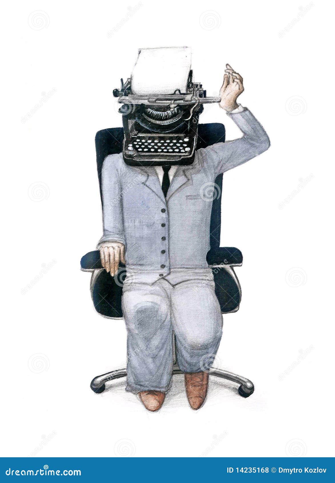 Human printing machine stock illustration. Illustration of print - 14235168