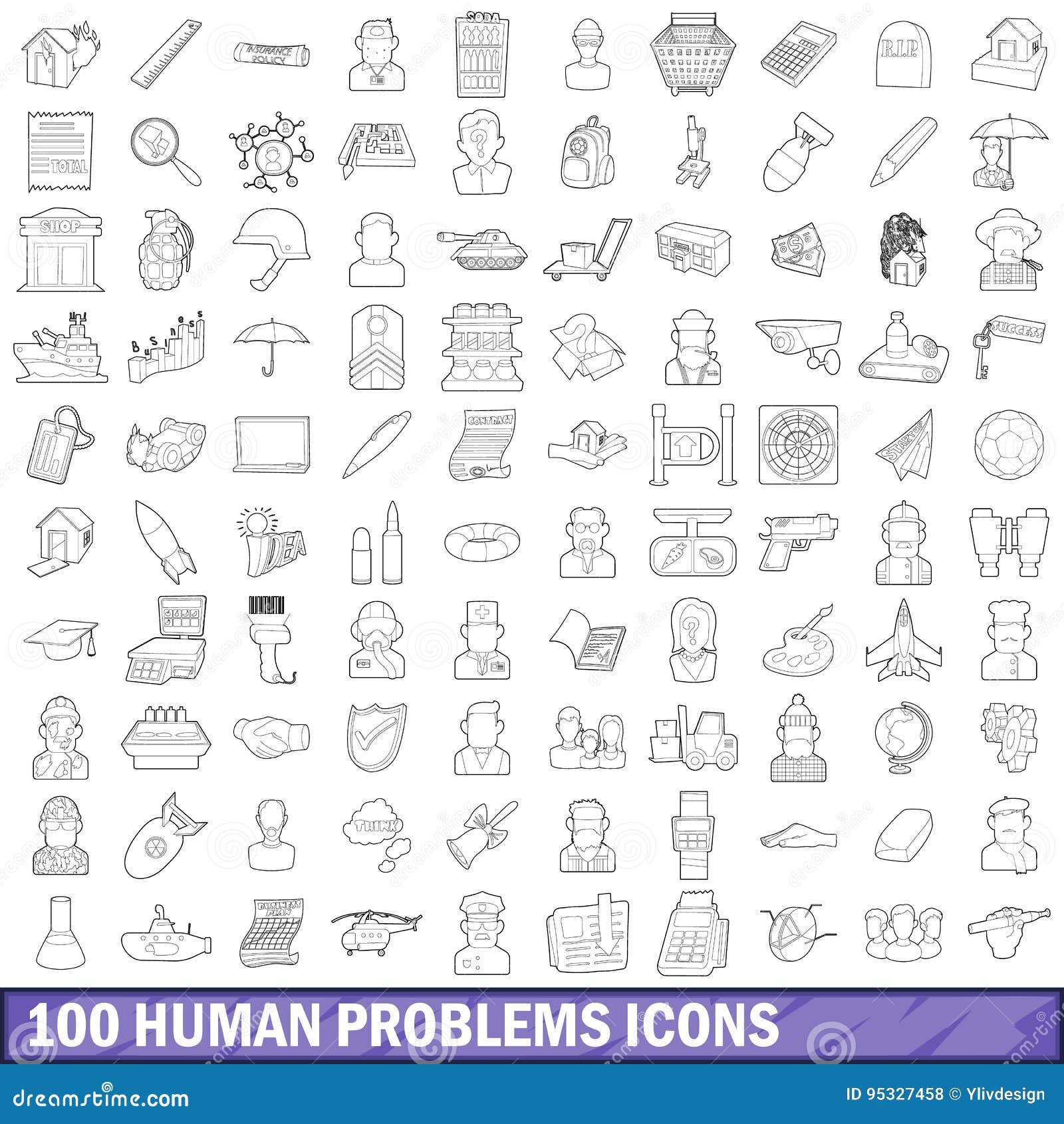 Human Problems Infographics - Poster, Brochure Cover Template Cartoon ...