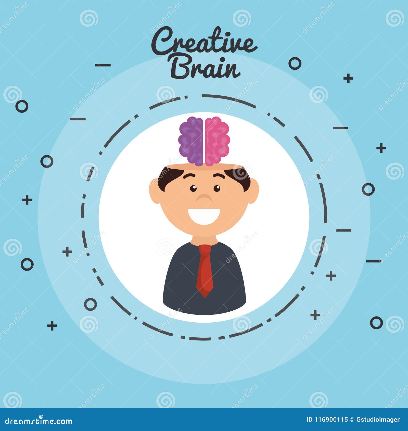Human Profile Creative Brain Stock Vector - Illustration of idea ...