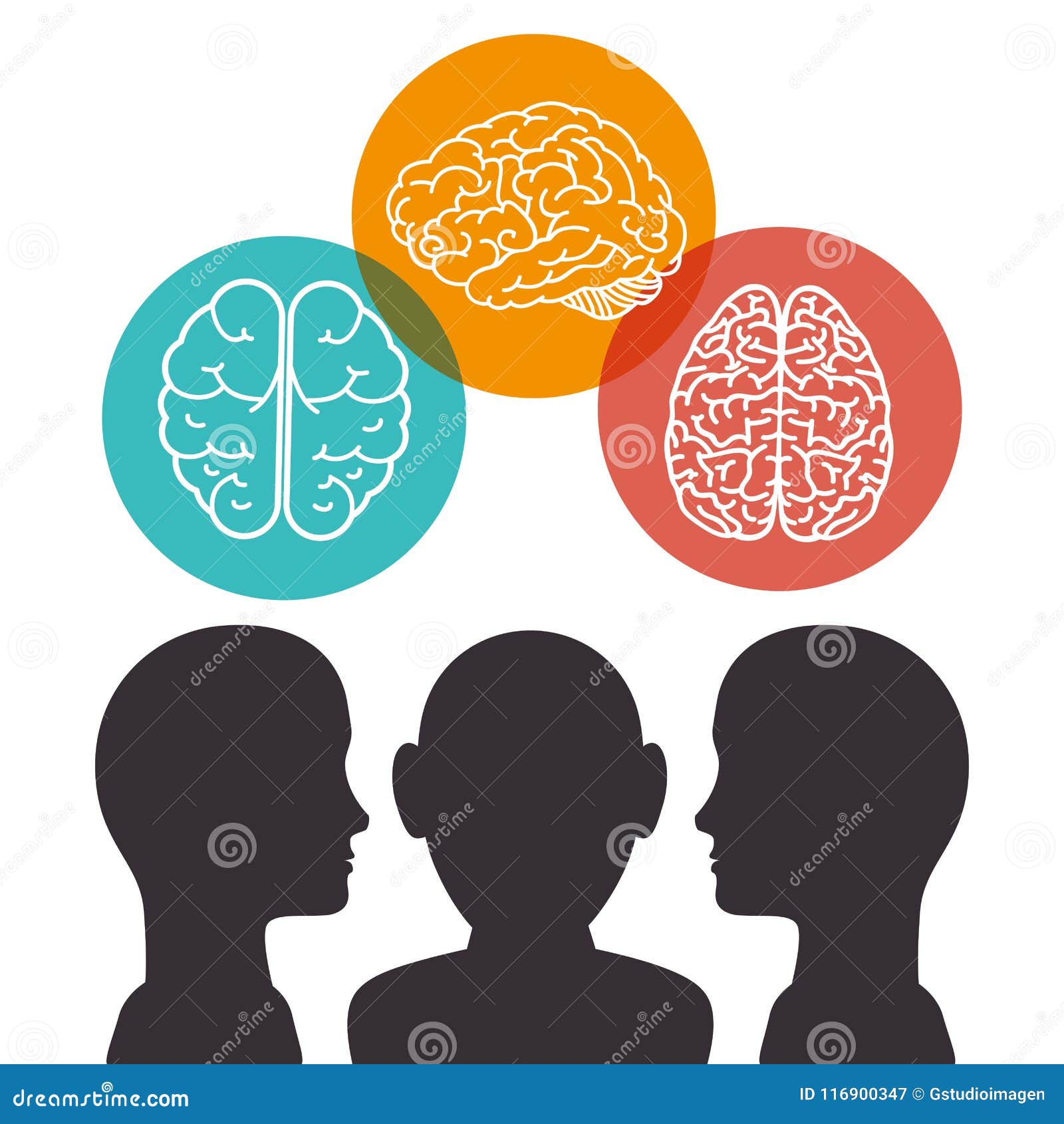 Human Profile Creative Brain Stock Vector - Illustration of genius ...