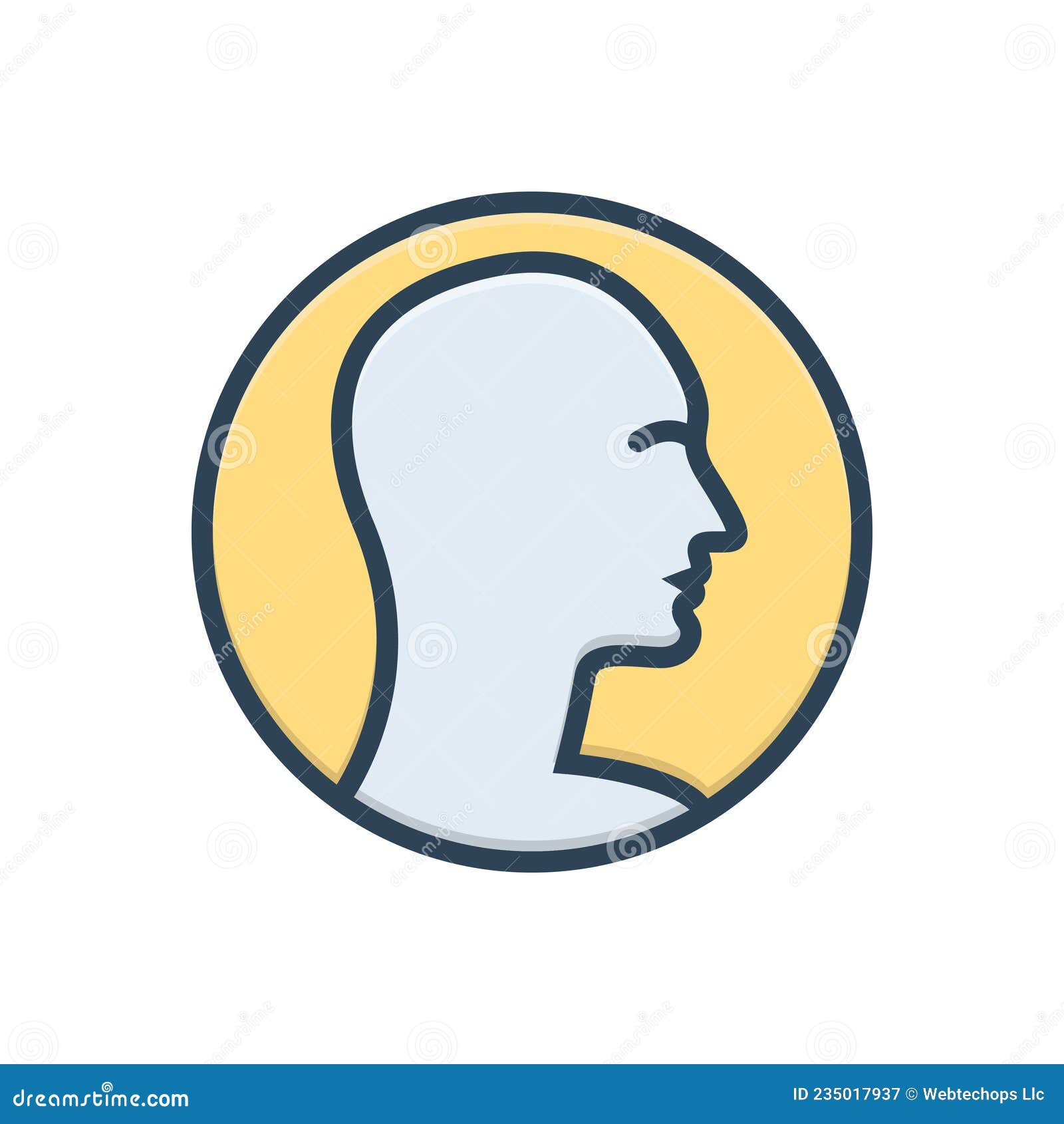 Color Illustration Icon for Human Profile, Customer and User Stock ...