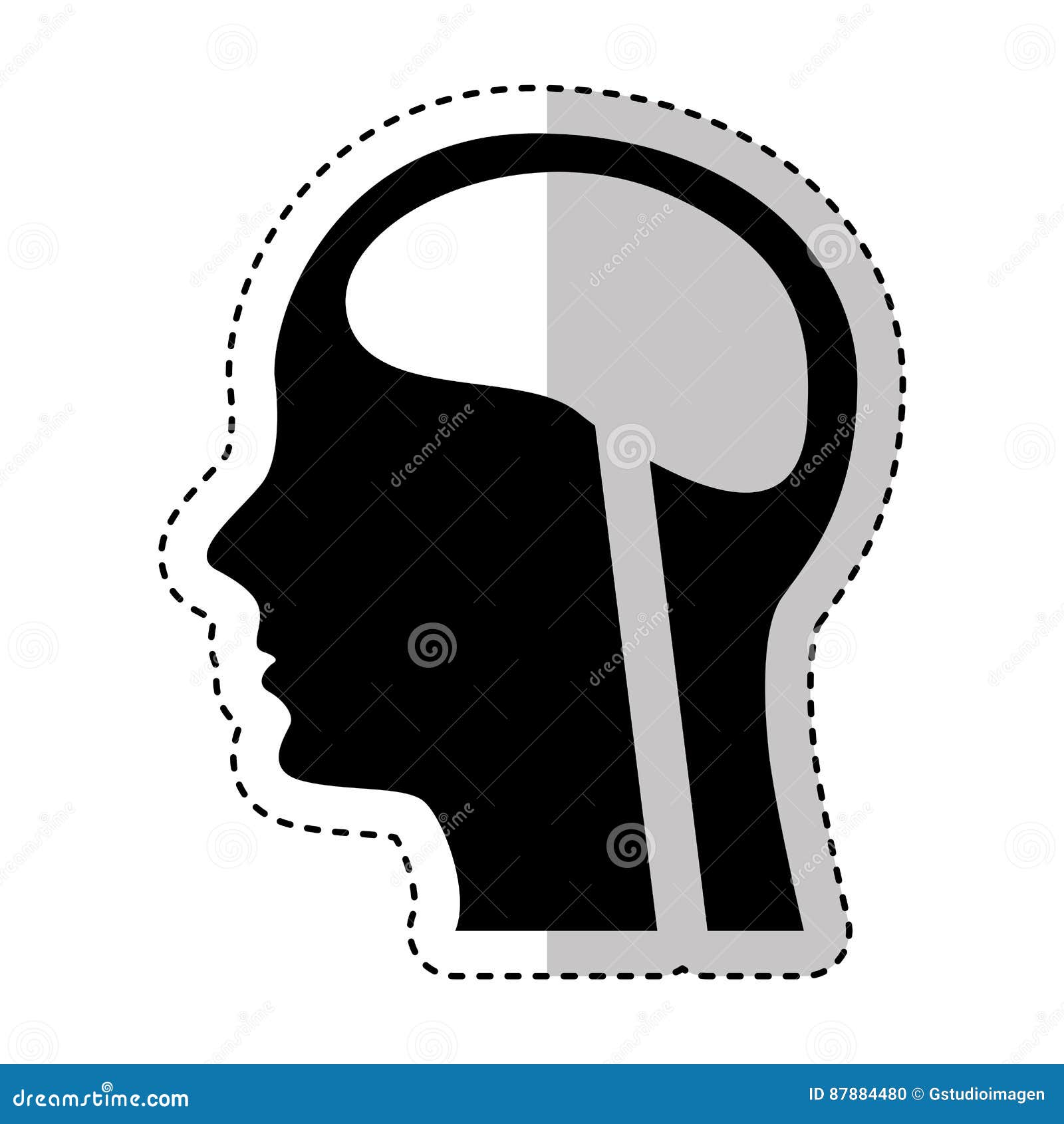 Human Profile with Medical Icon Stock Vector - Illustration of ...
