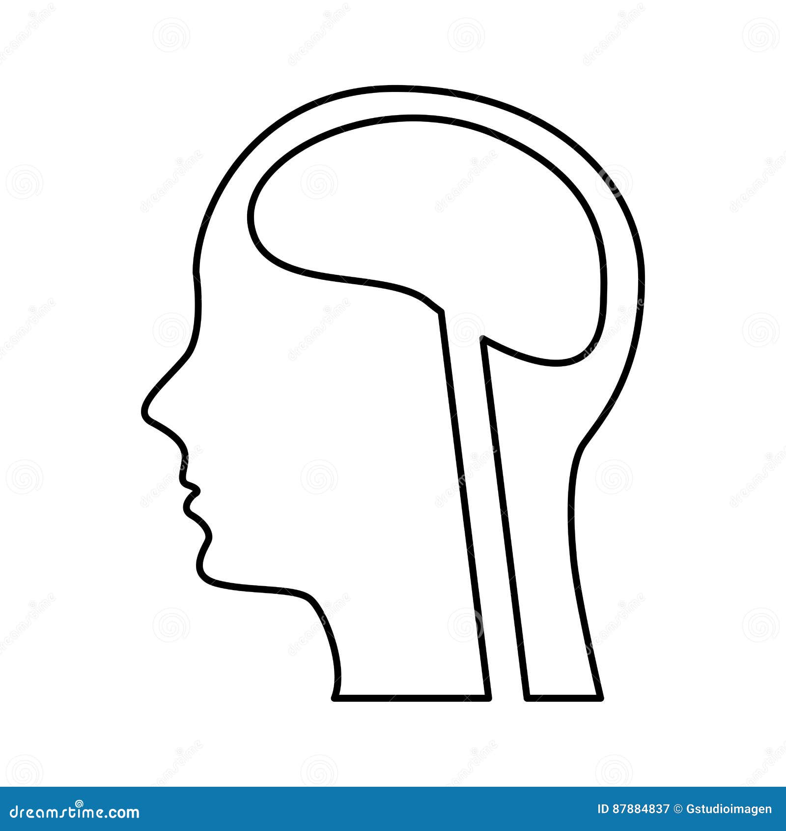 Human Profile with Medical Icon Stock Vector - Illustration of biology ...