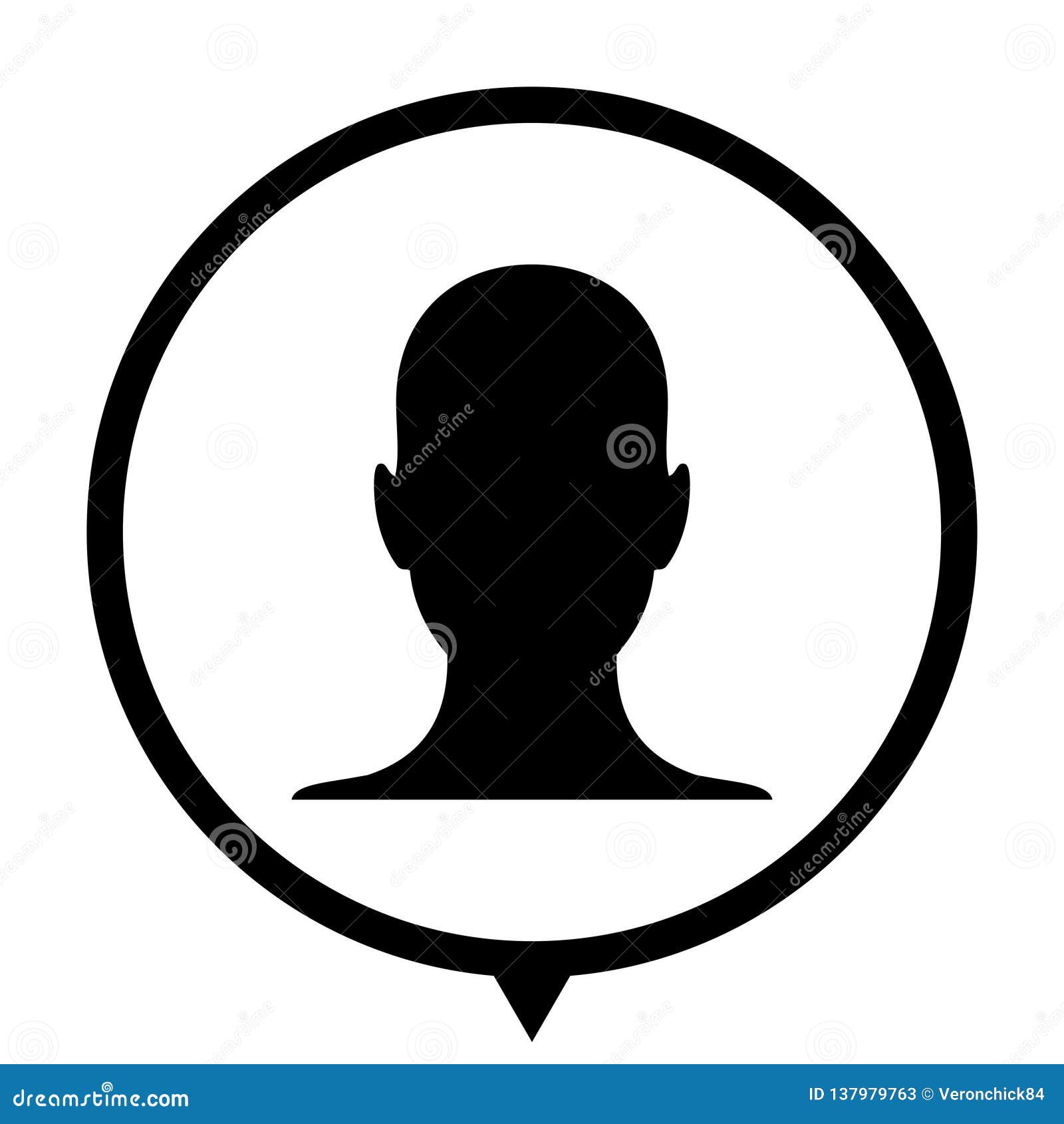 Human Profile Picture - Icon for Web Design Stock Vector - Illustration ...