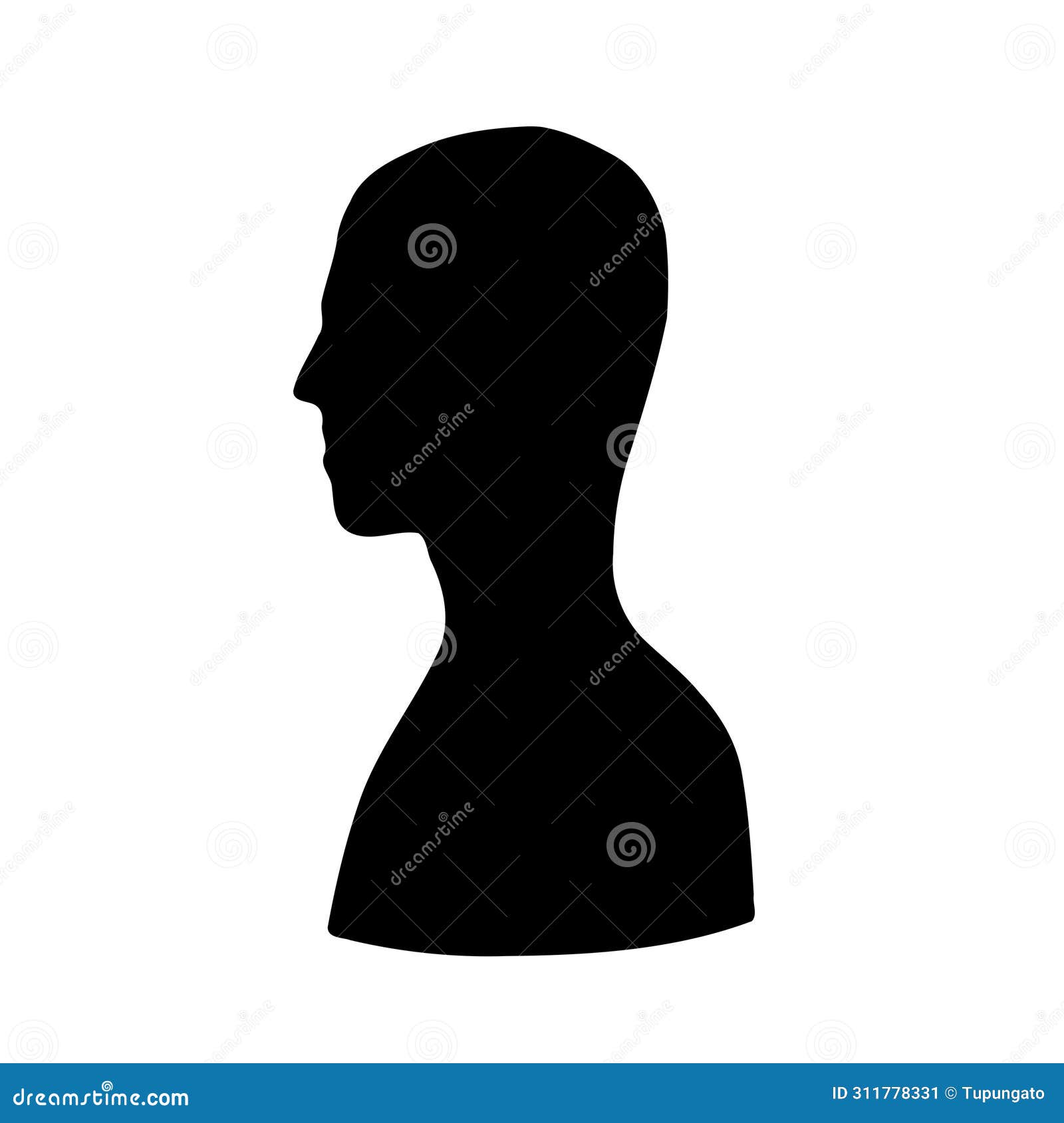 Human Profile Vector Illustration Stock Vector - Illustration of ...