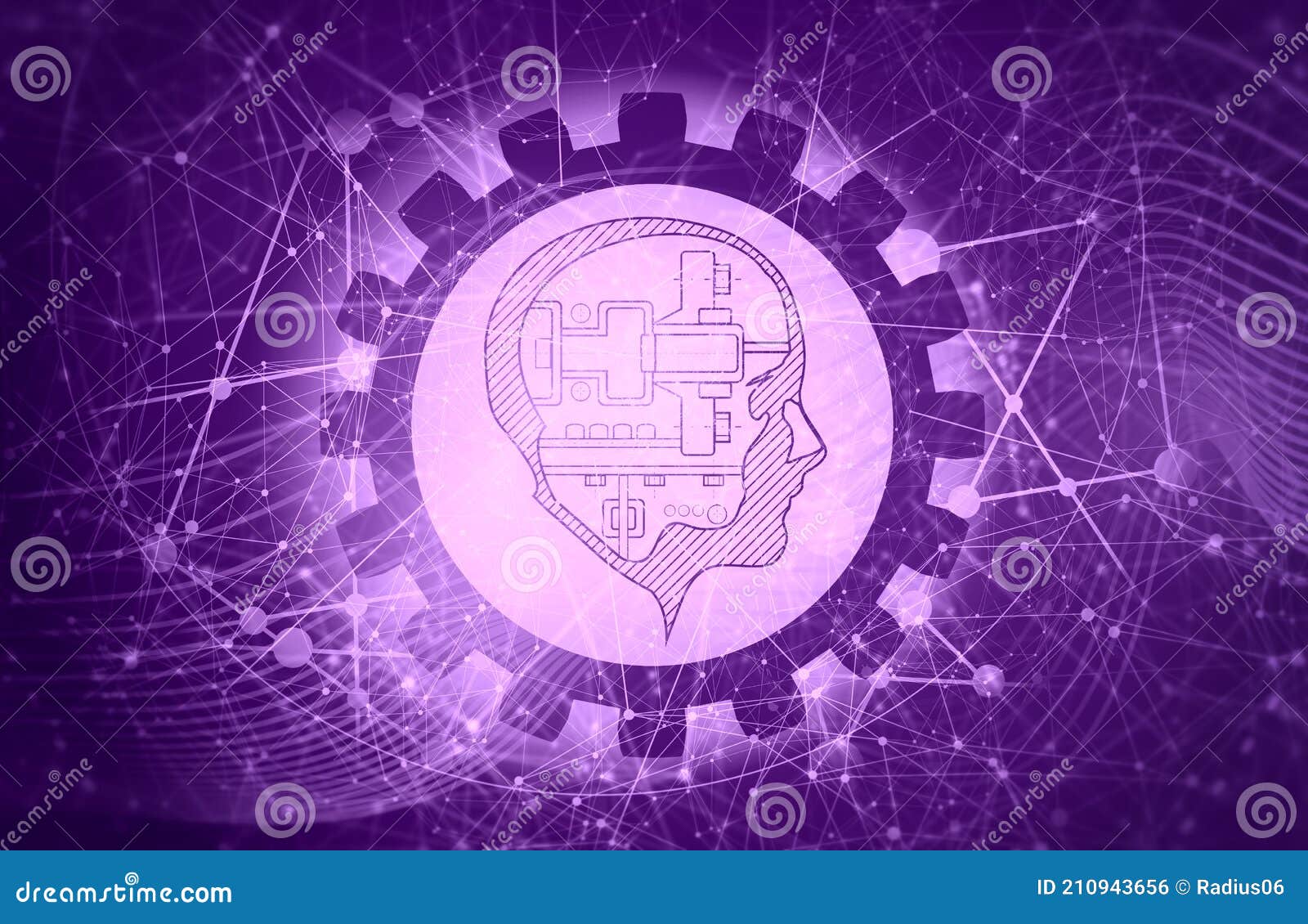 Human profile view. stock illustration. Illustration of industry ...