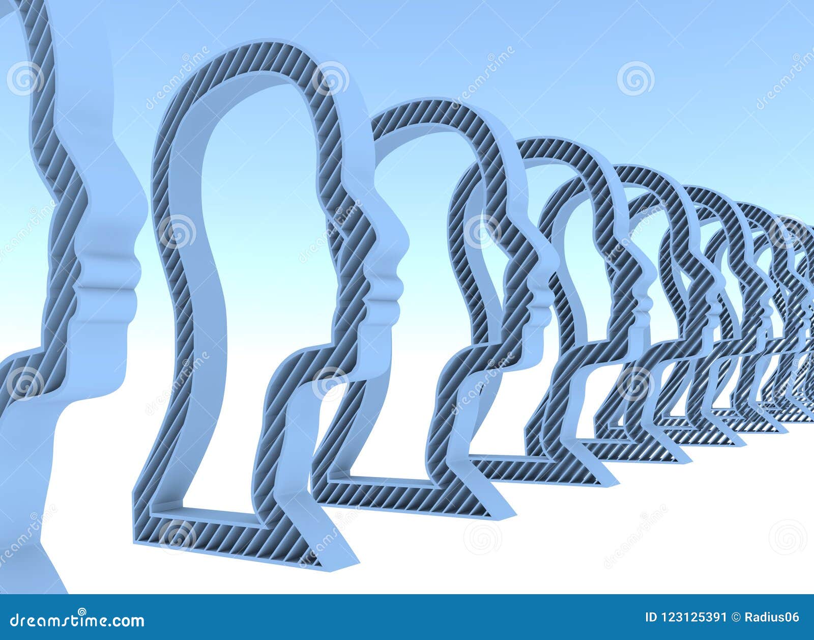Human profile view. stock illustration. Illustration of grid - 123125391