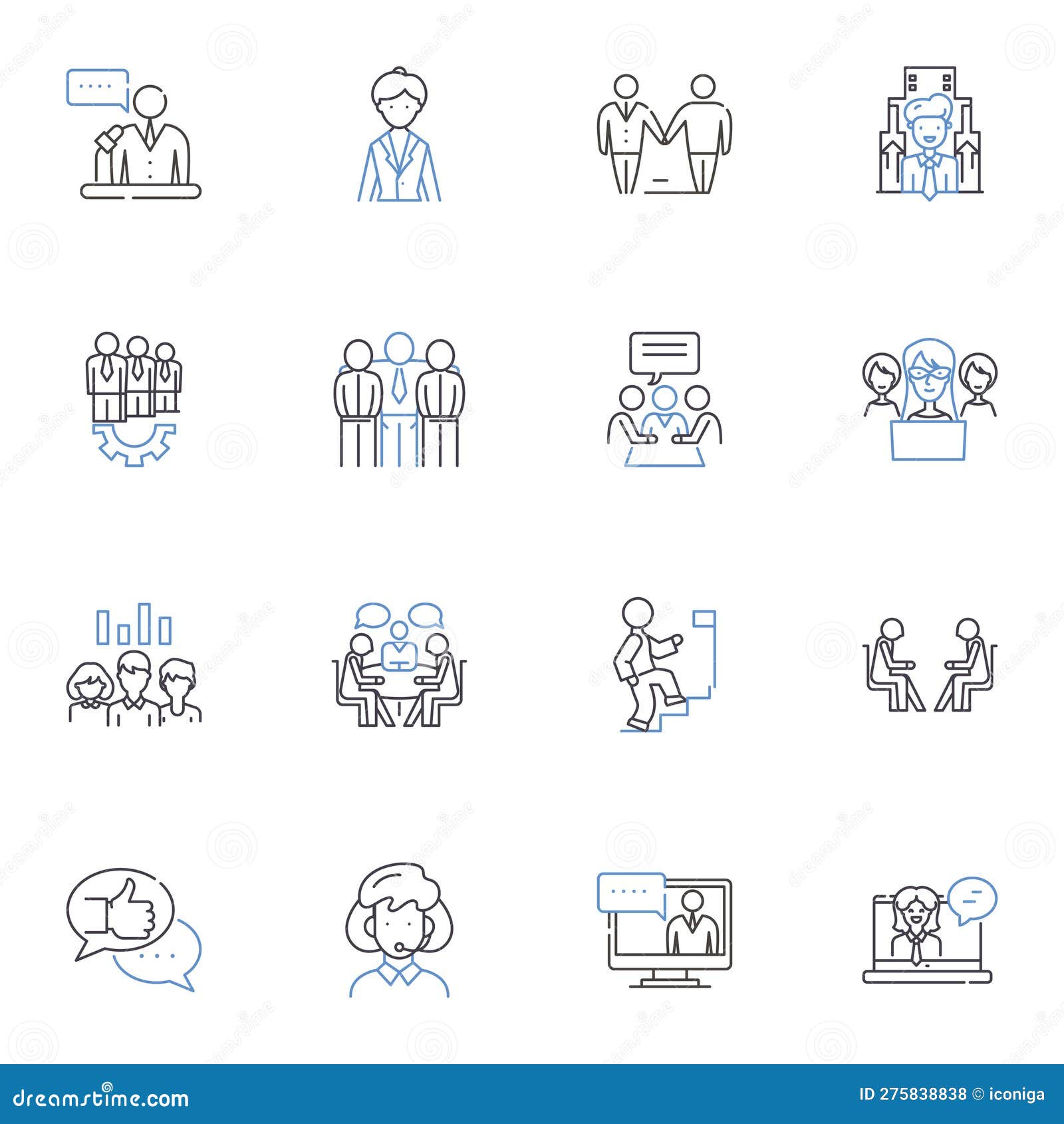 Human Progression Line Icons Collection. Evolution, Advancement ...