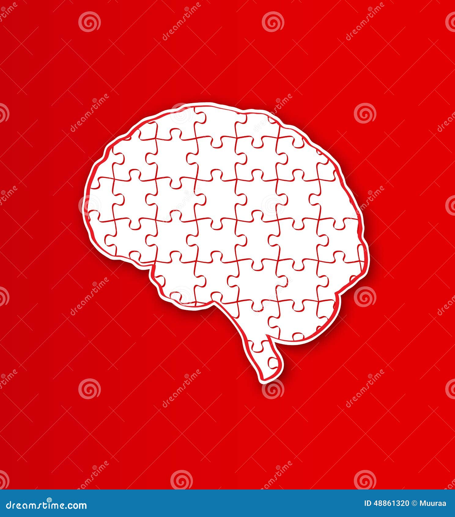 Human puzzle brain stock illustration. Illustration of creativity ...