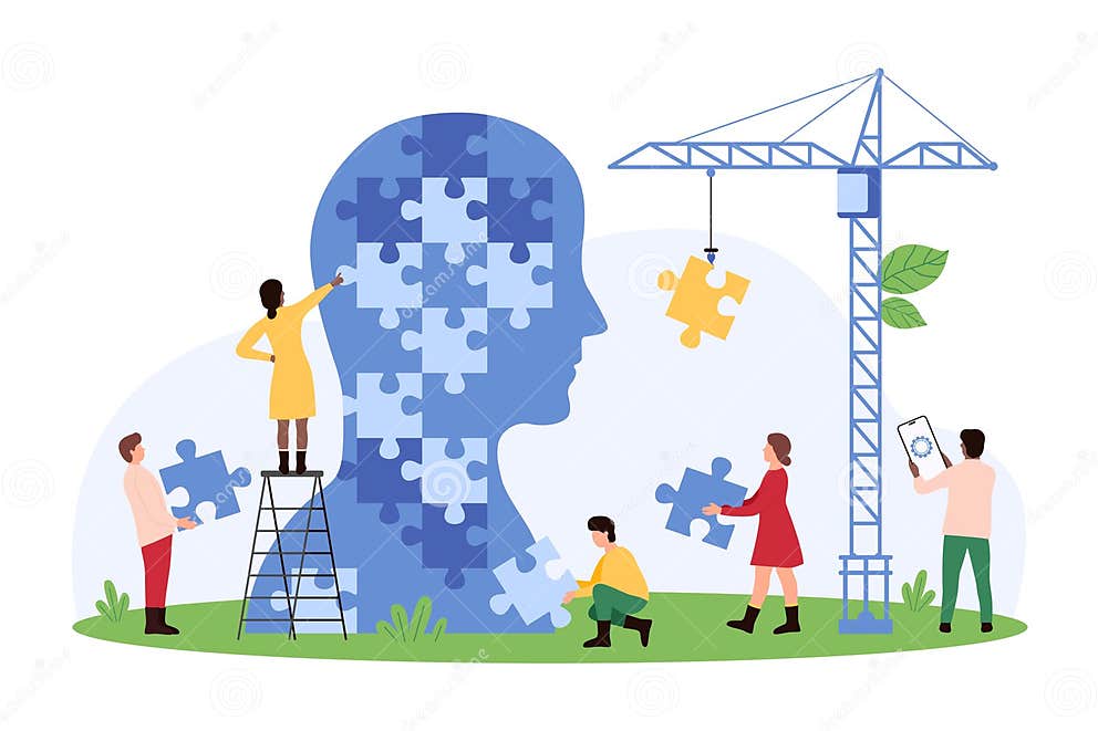 Human Puzzle Concept Vector Stock Illustration - Illustration of ...