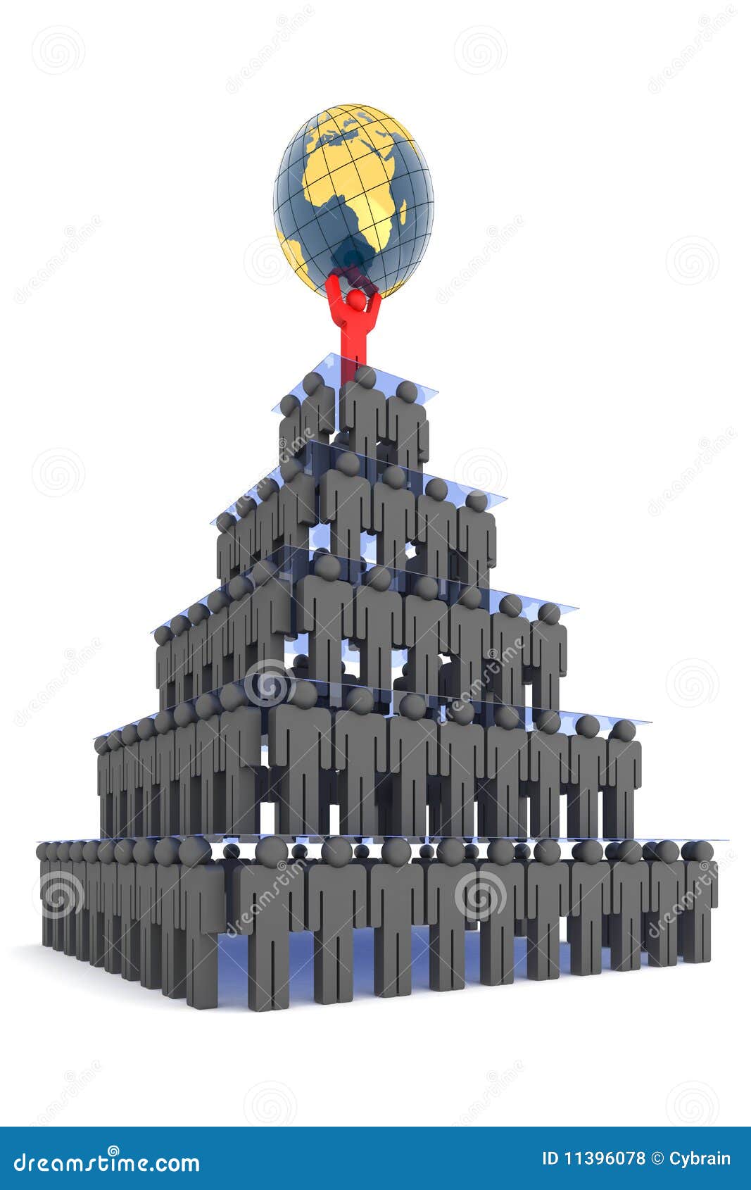 Human pyramid stock illustration. Illustration of corporative - 11396078