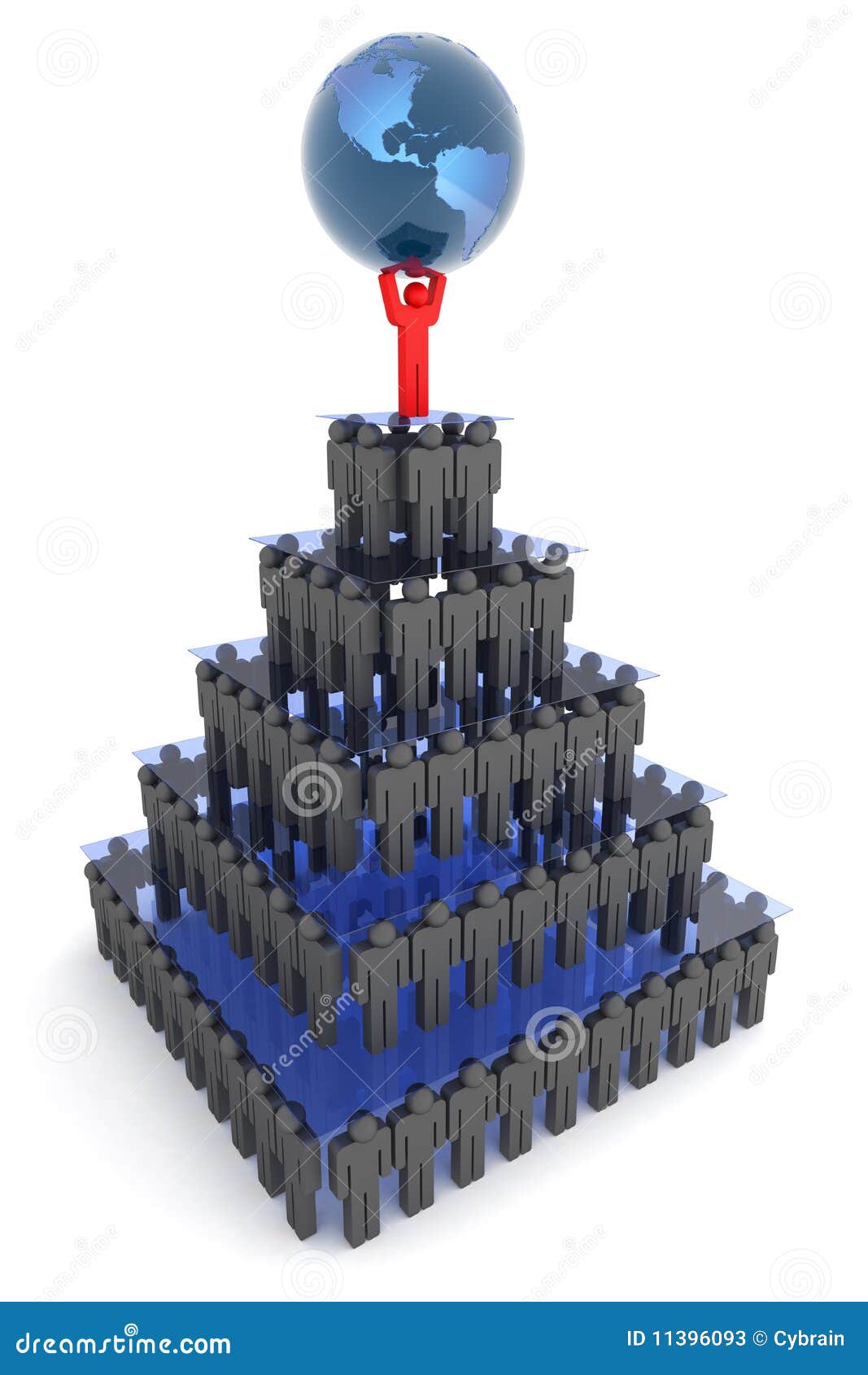 Human pyramid stock illustration. Illustration of corporate - 11396093