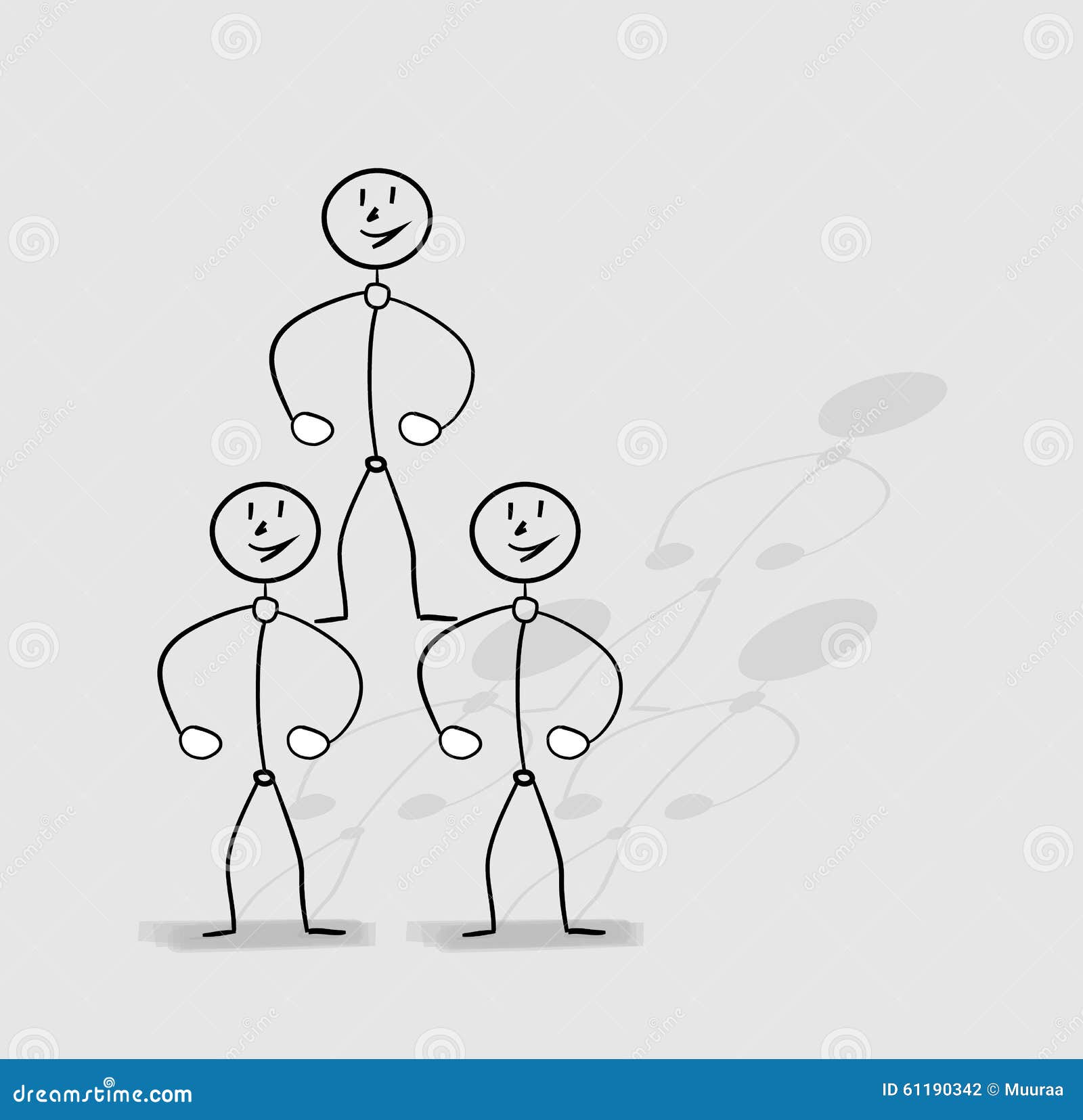 Human pyramid stock vector. Illustration of group, design - 61190342