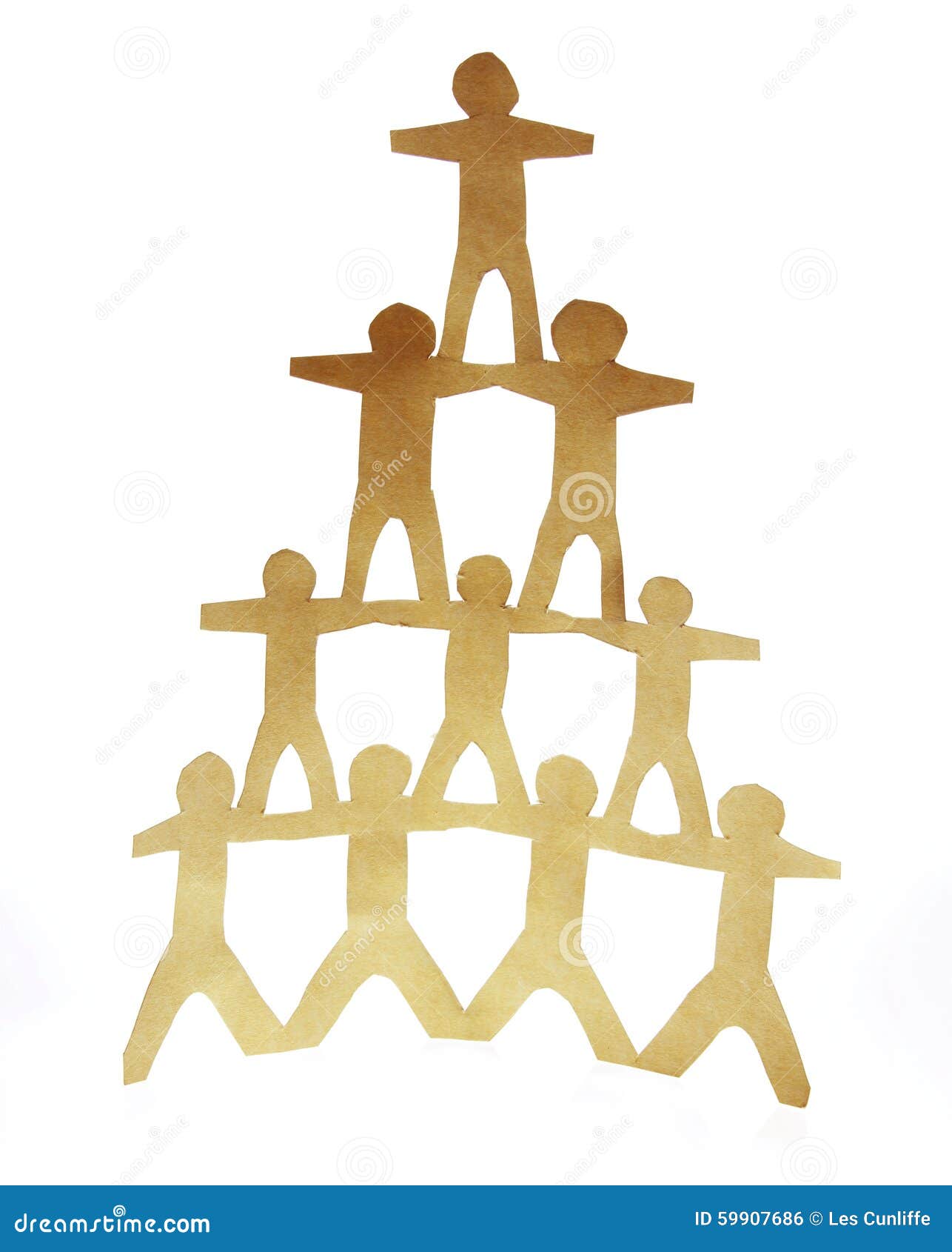 Human pyramid stock photo. Image of relationship, paper - 59907686