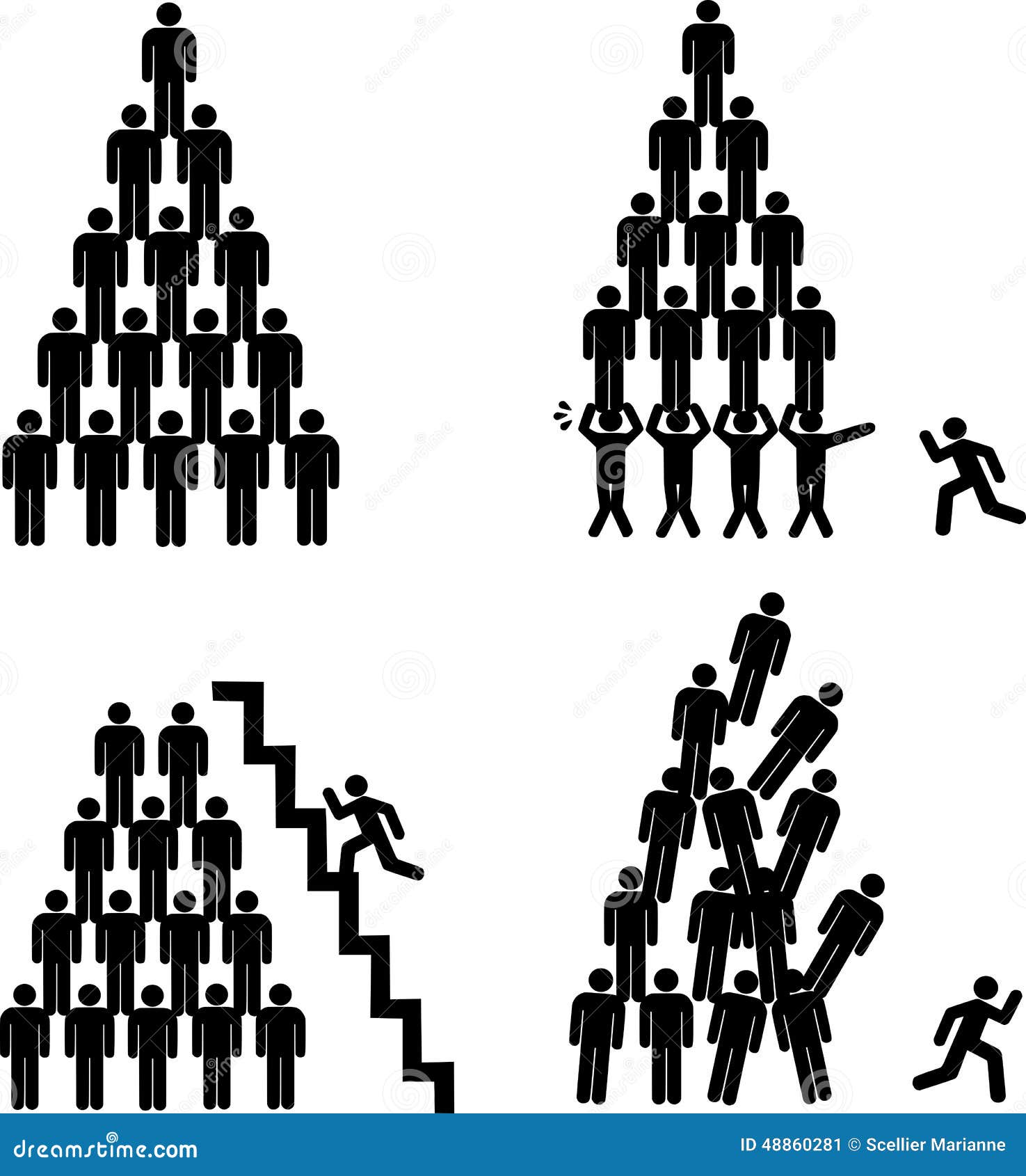 Human pyramids stock vector. Illustration of battery - 48860281