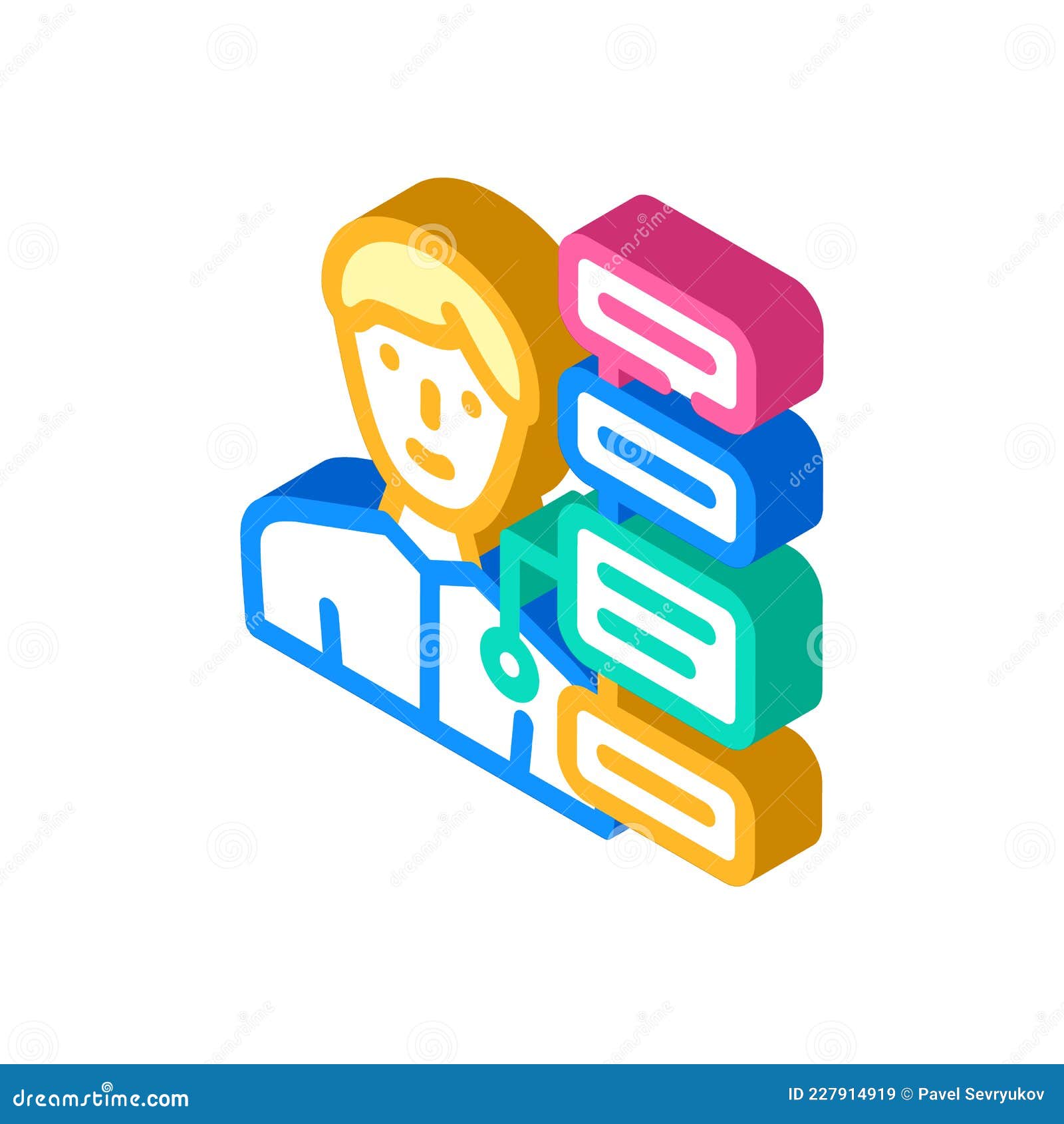 Human Qualities Isometric Icon Vector Illustration Stock Vector ...
