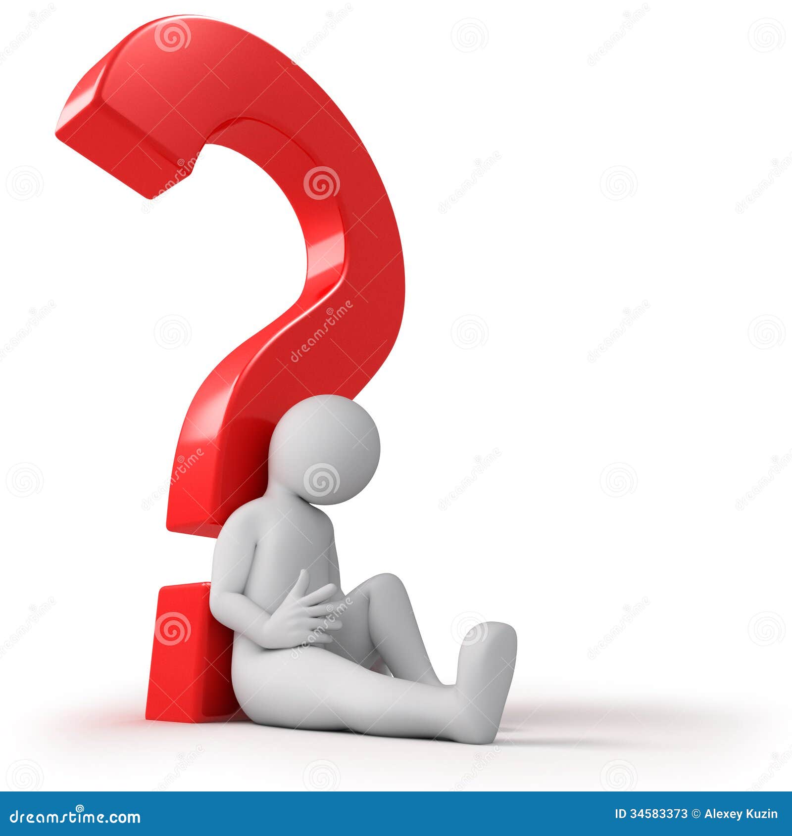 Human and a question stock illustration. Illustration of problem - 34583373